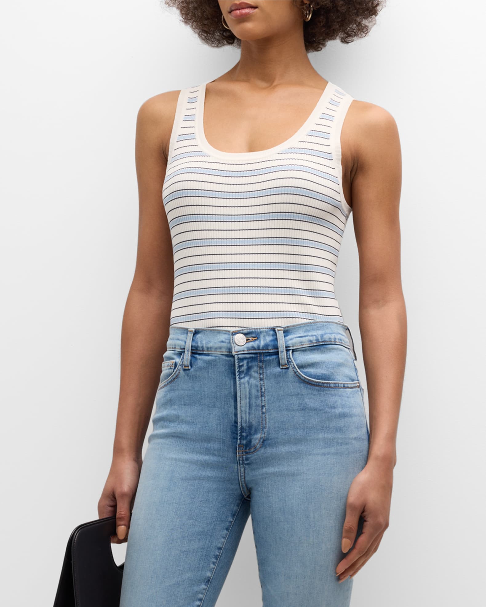FRAME Striped Sweater Tank Top | Neiman Marcus