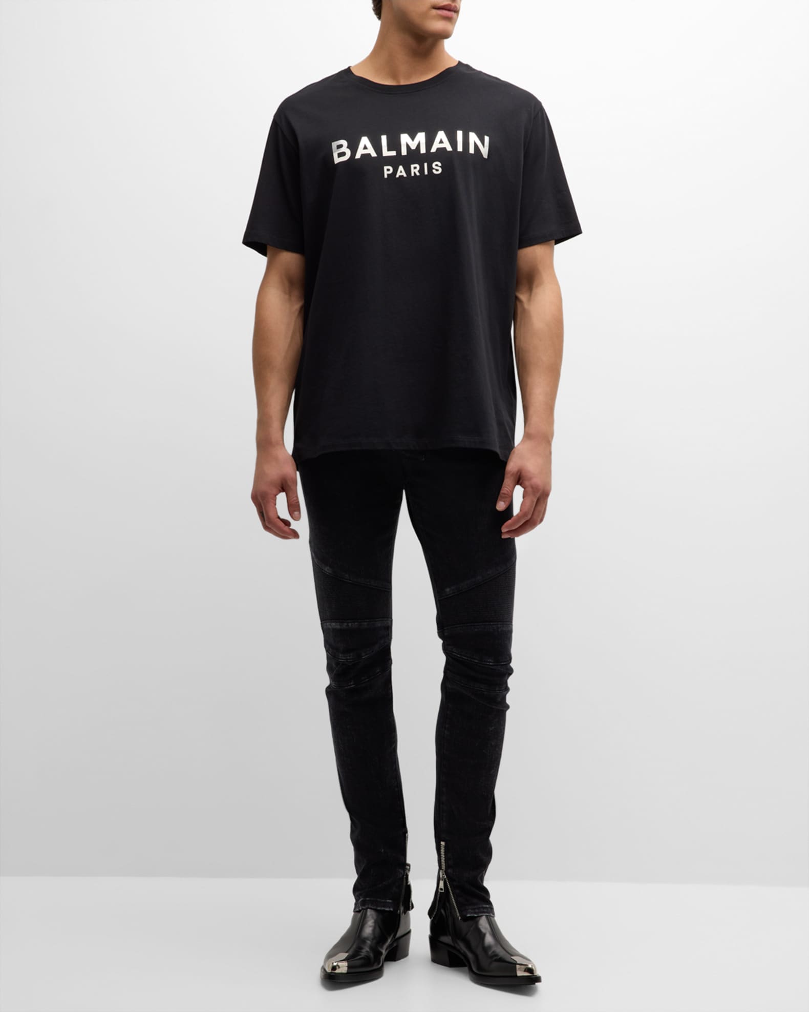 Balmain Men's Slim Ribbed Jeans | Neiman Marcus