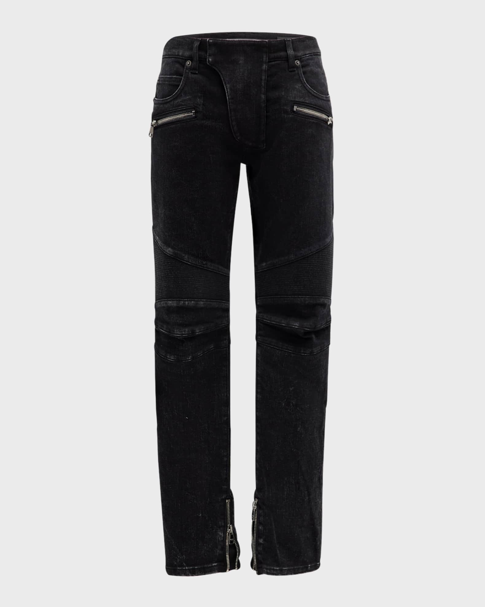 Balmain Men's Slim Ribbed Jeans | Neiman Marcus