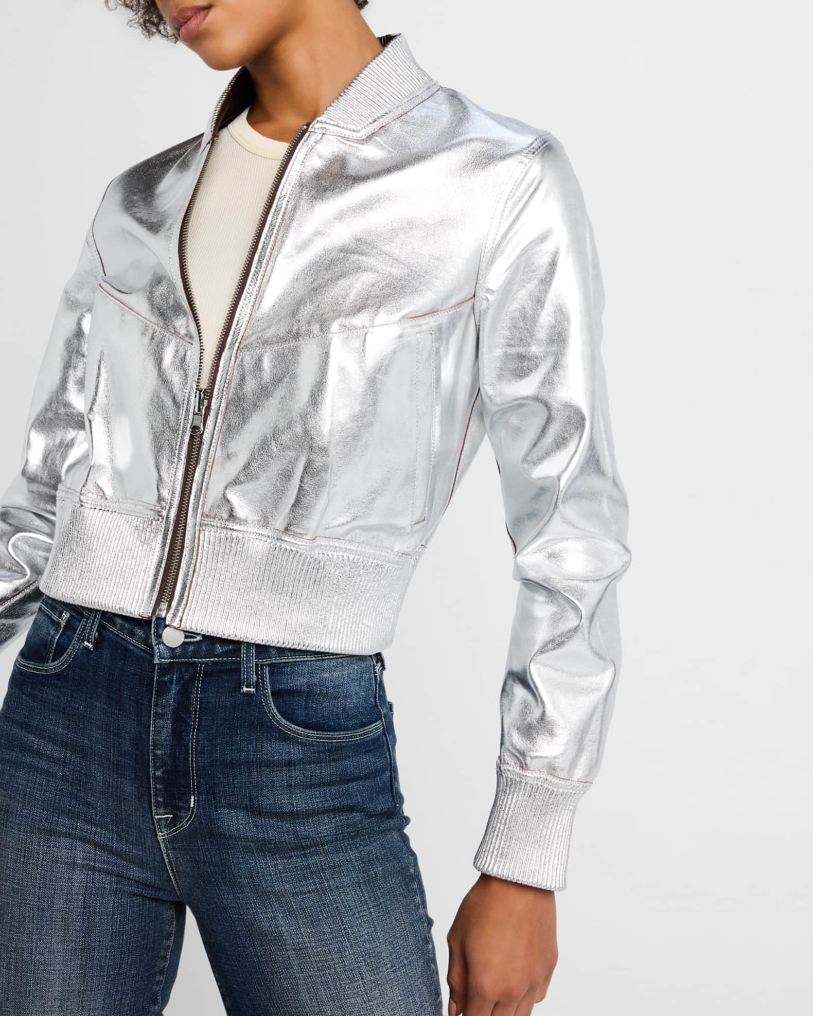 LaMarque Kordella Reversible Leather Bomber Jacket | Neiman Marcus
