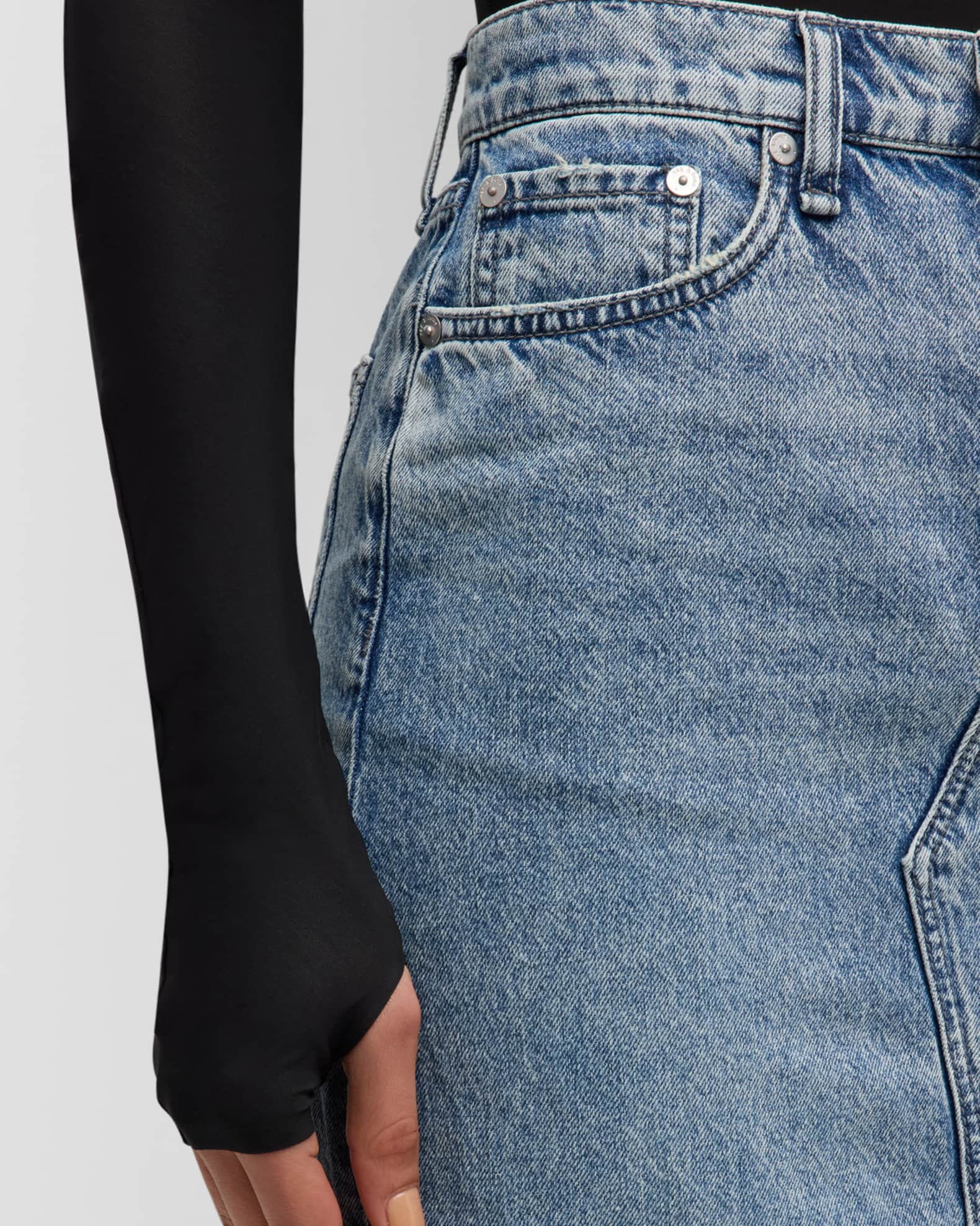 Rag & Bone Clara Denim Midi Skirt | Neiman Marcus