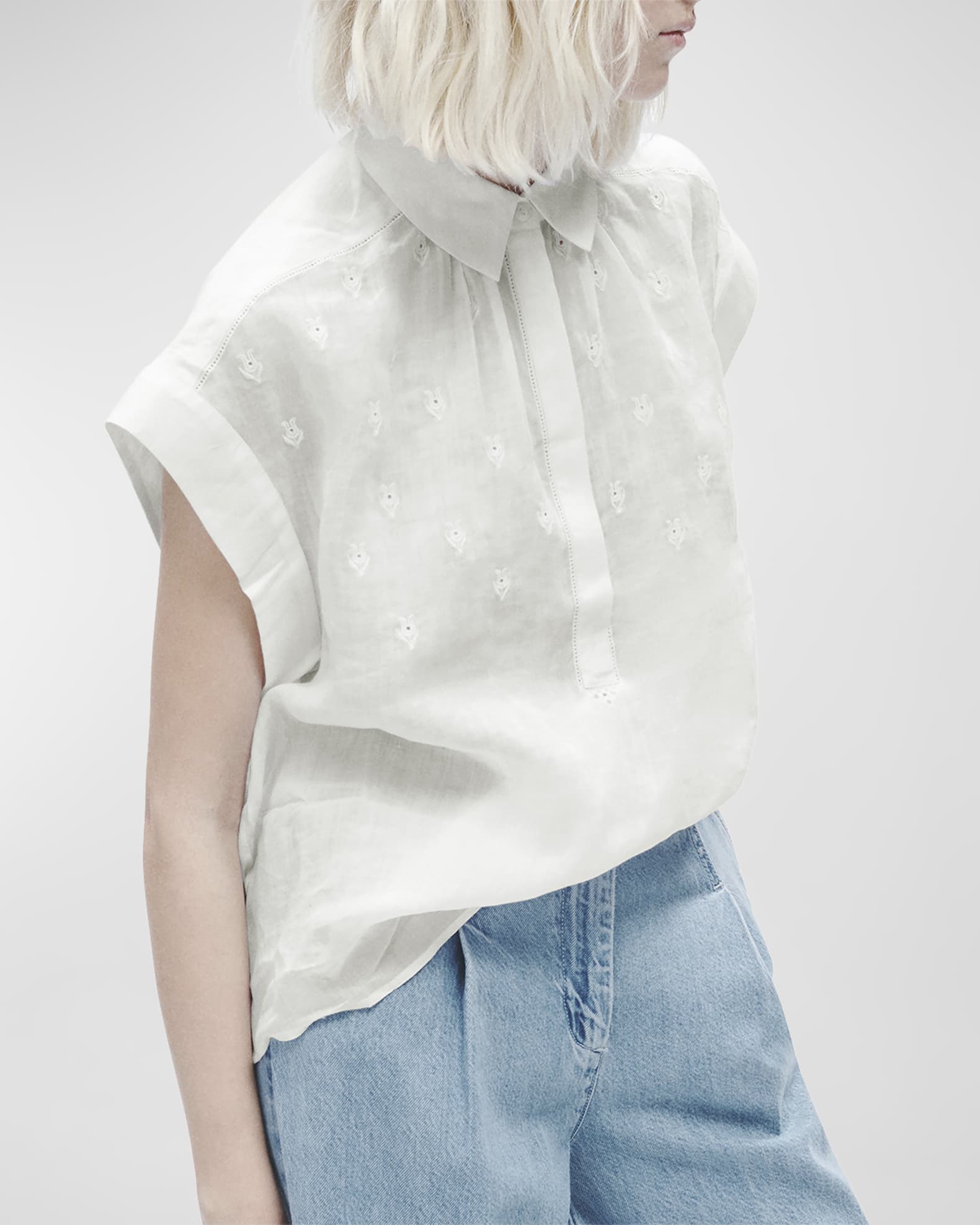 Rag & Bone Robin Embroidered Top | Neiman Marcus