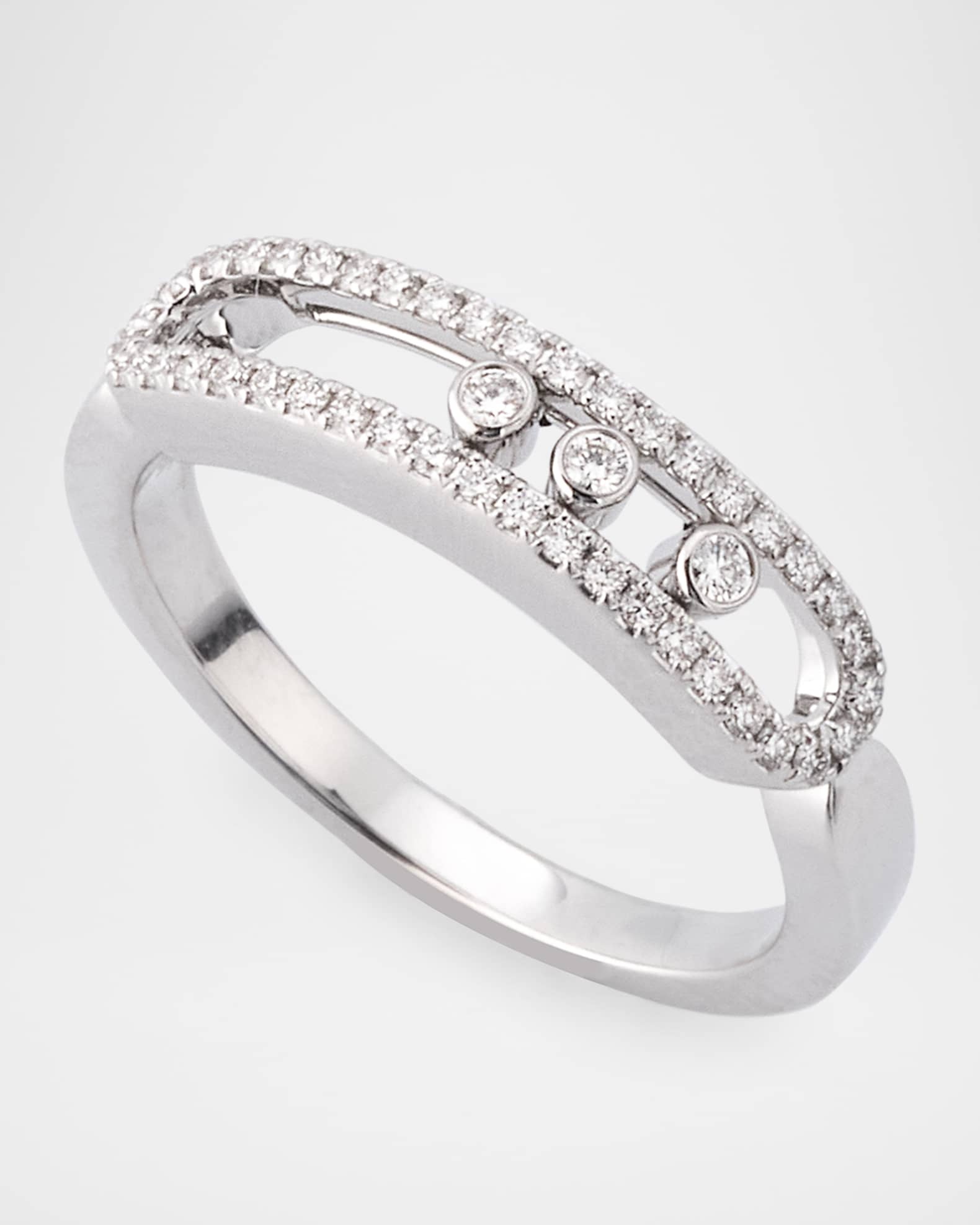 Messika BABY MOVE 18K WHITE GOLD DIAMOND RING | Neiman Marcus