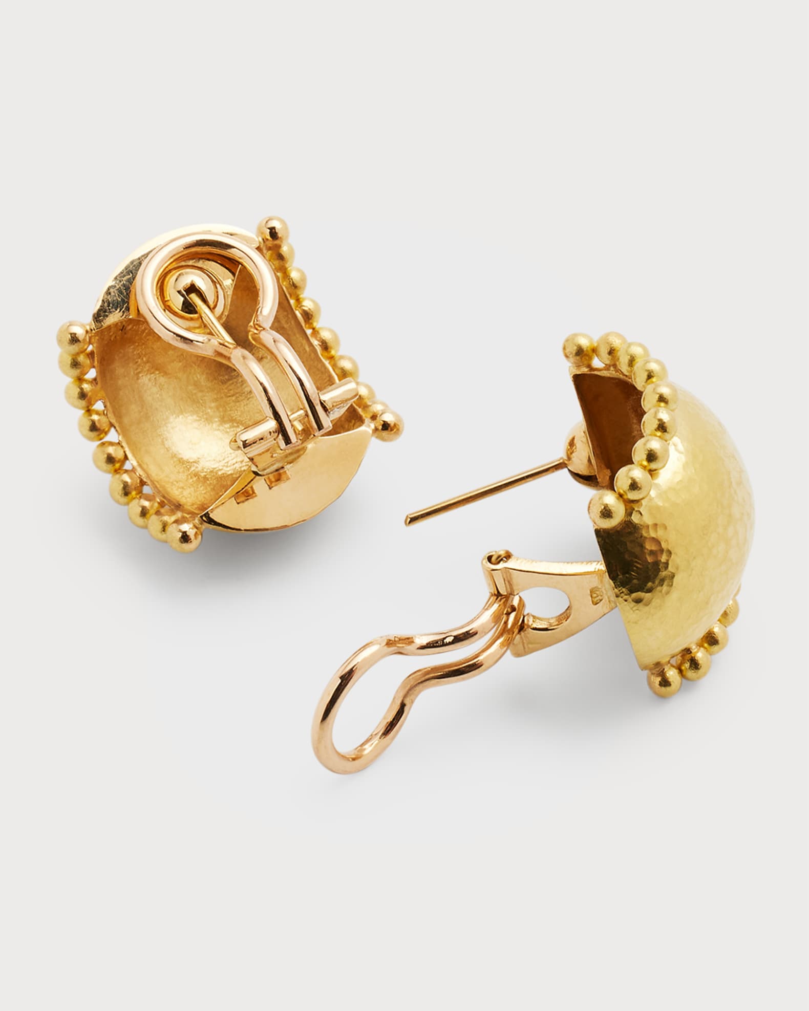 Elizabeth Locke Hammered Gold 'Tivoli' Earrings | Neiman Marcus
