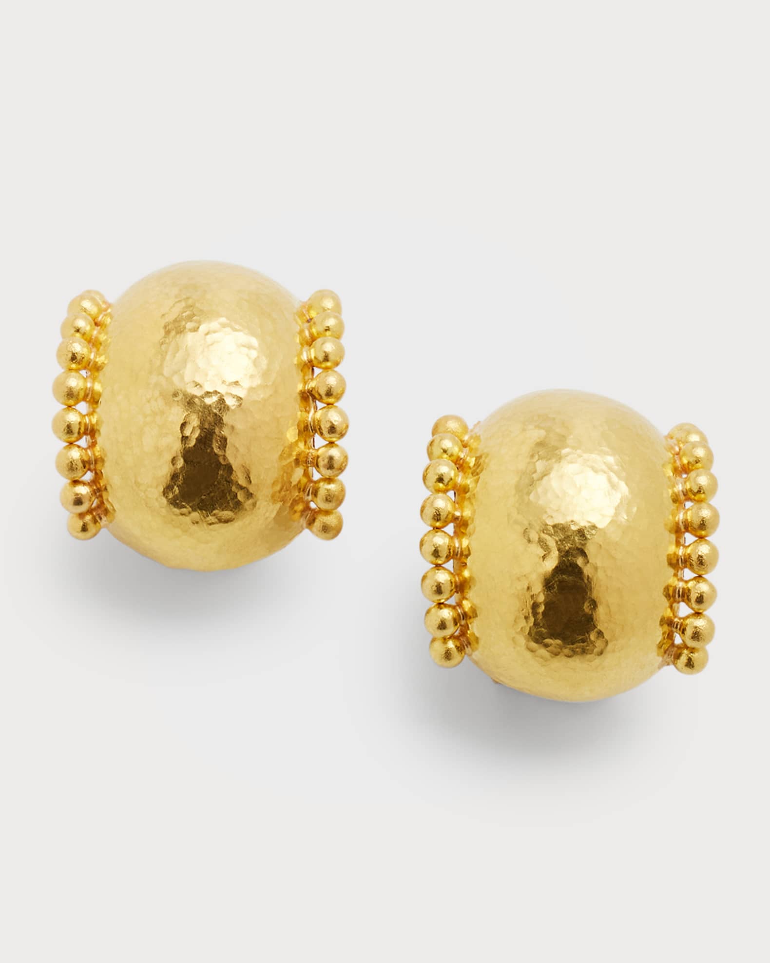 Elizabeth Locke Hammered Gold 'Tivoli' Earrings | Neiman Marcus