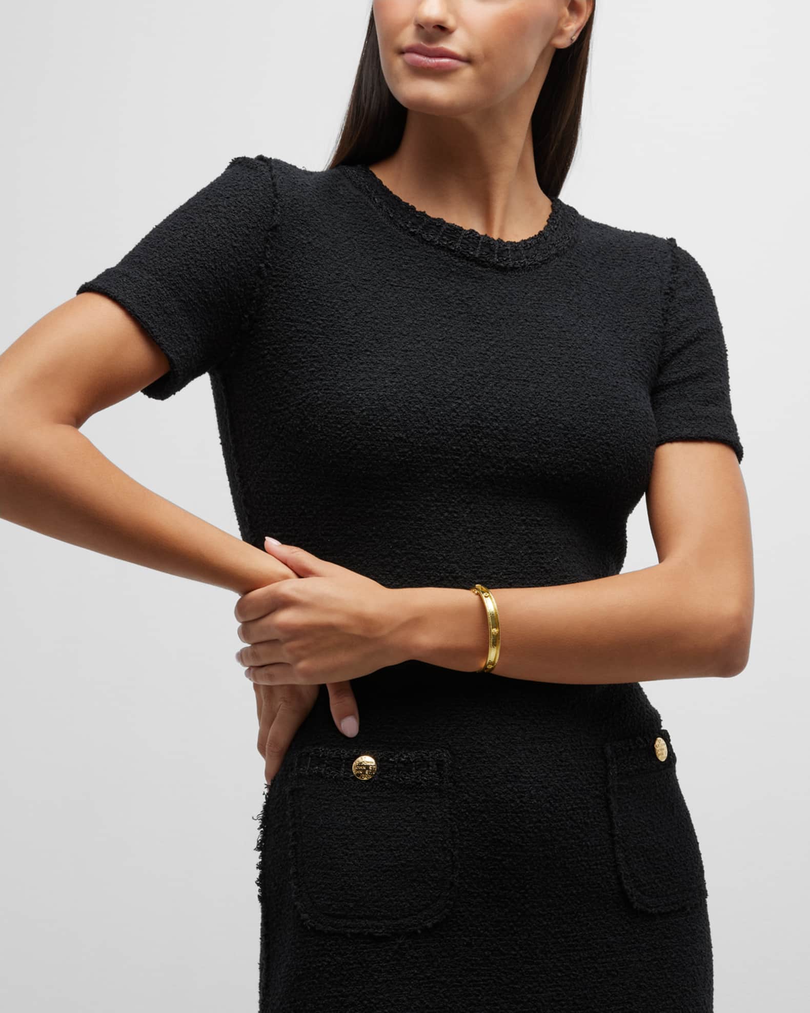 Elizabeth Locke 19K Yellow Gold Thin Bangle Bracelet | Neiman Marcus