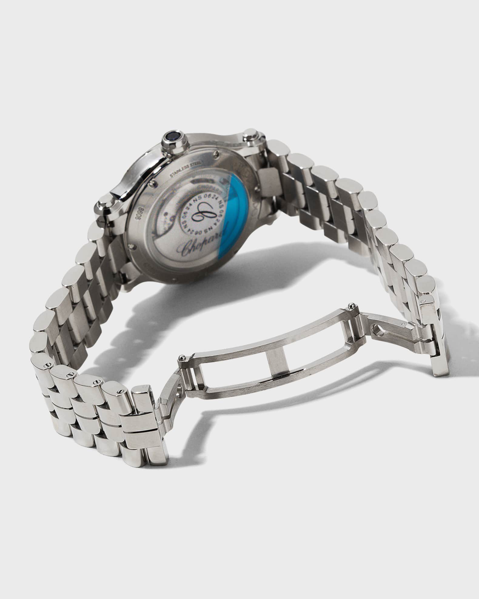 Chopard Happy Sport 33mm Stainless Steel 5-Diamond Watch | Neiman Marcus