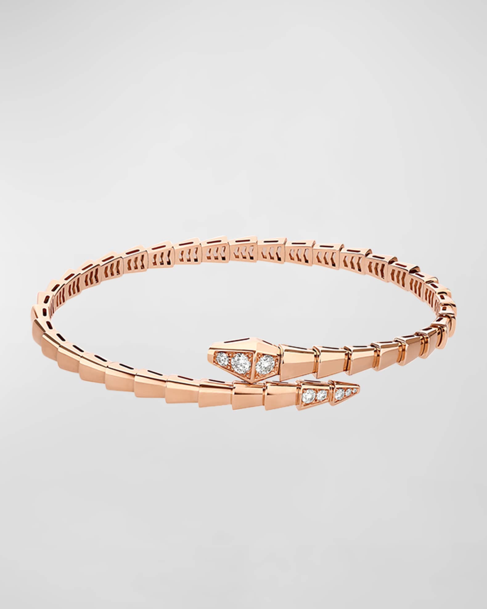 BVLGARI Serpenti Viper Diamond Bracelet in 18K Rose Gold | Neiman Marcus