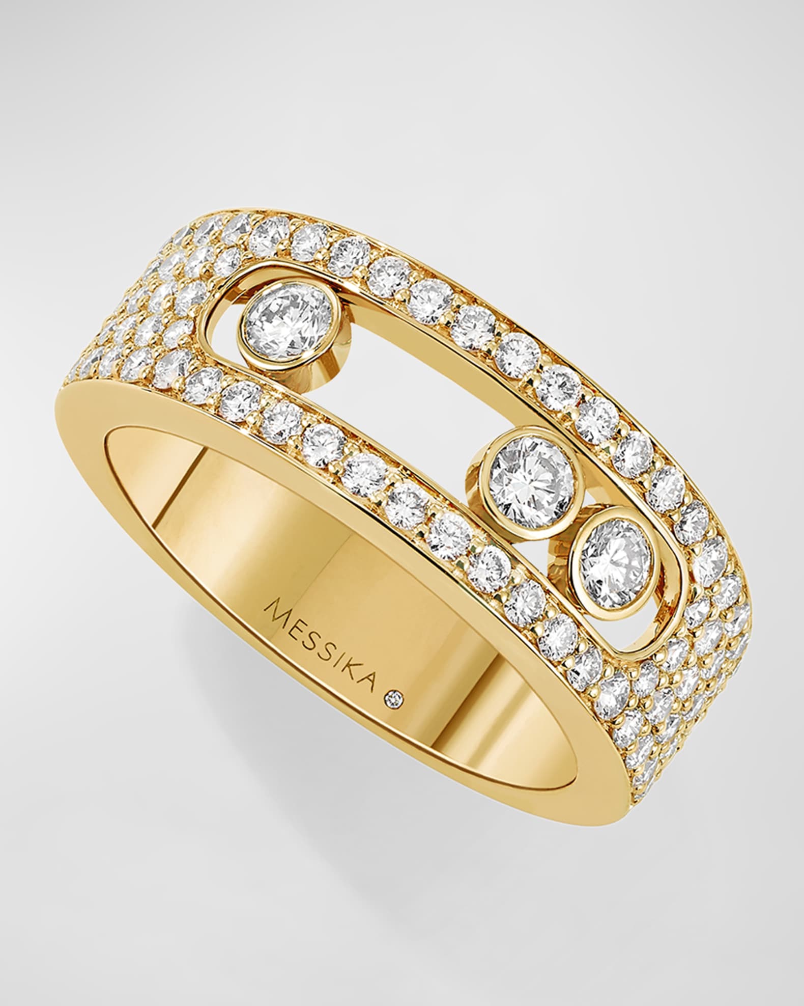 Messika Move Joaillerie 18K Yellow Gold 3 Diamond Ring | Neiman Marcus
