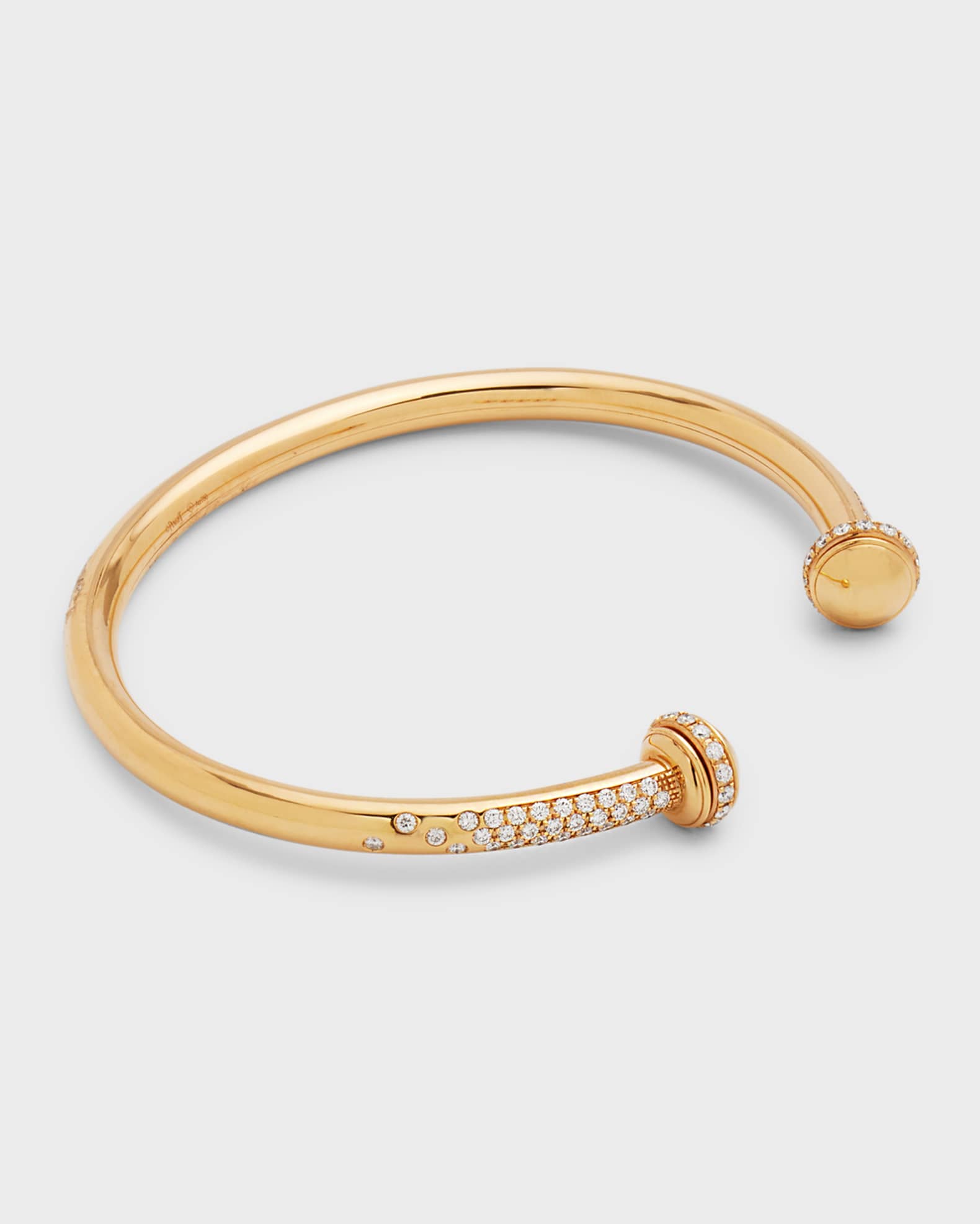 PIAGET Possession 18K Rose Gold Open Diamond Bangle | Neiman Marcus