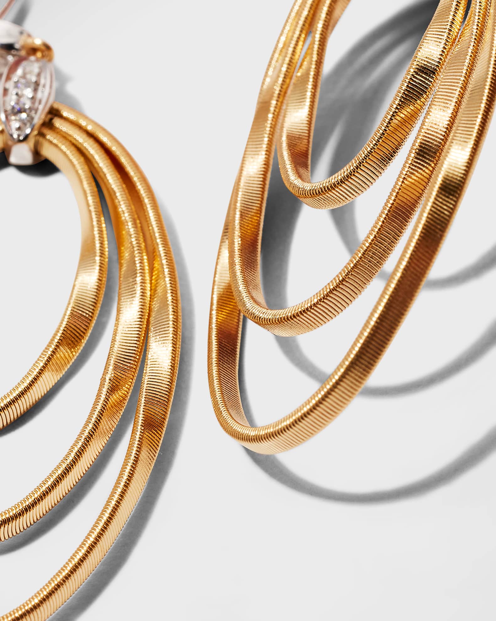 Marco Bicego 18K Gold Marrakech Onde Triple Concentric White Diamond ...