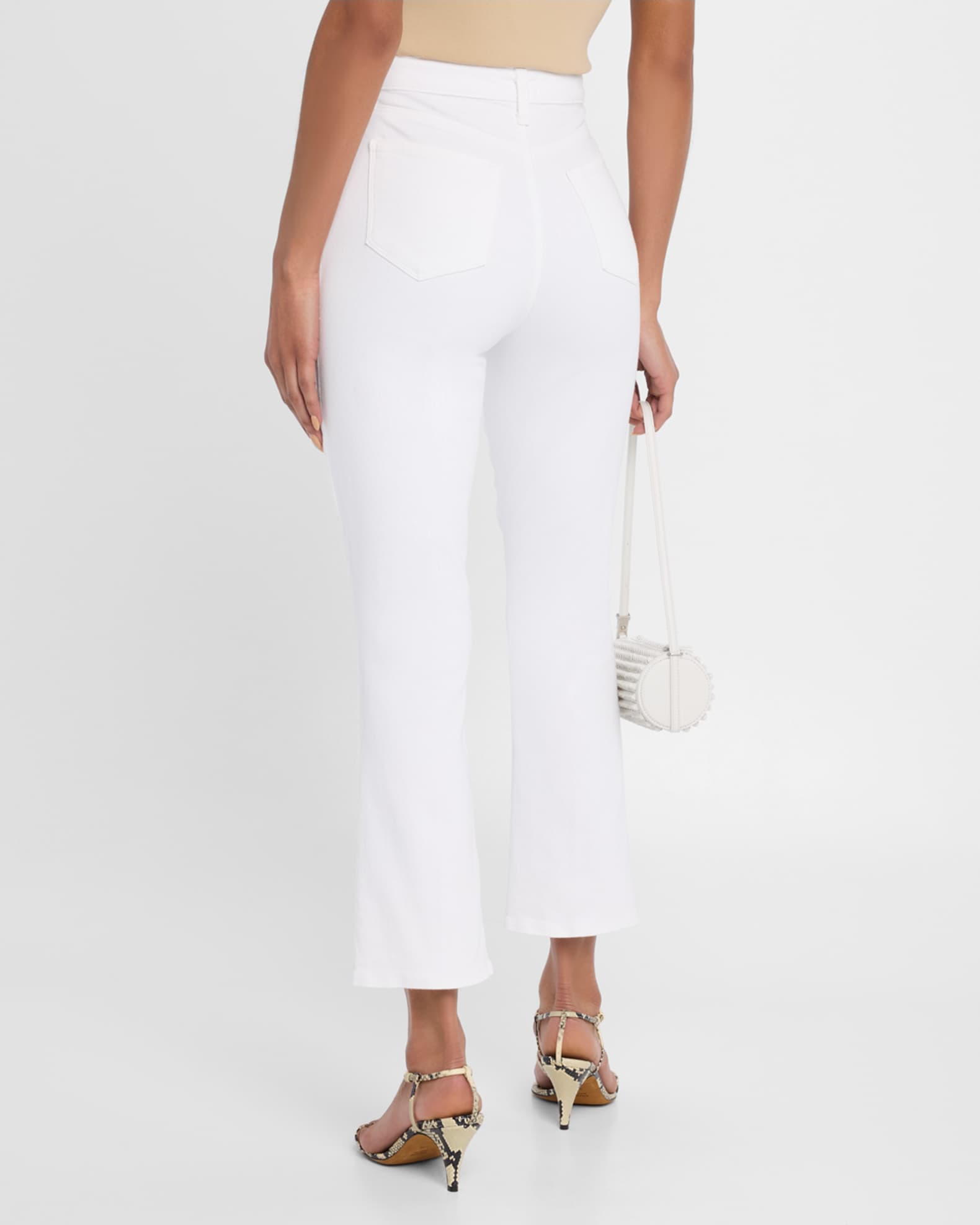 L'Agence Mira Ultra High-Rise Crop Micro Bootcut Jeans | Neiman Marcus
