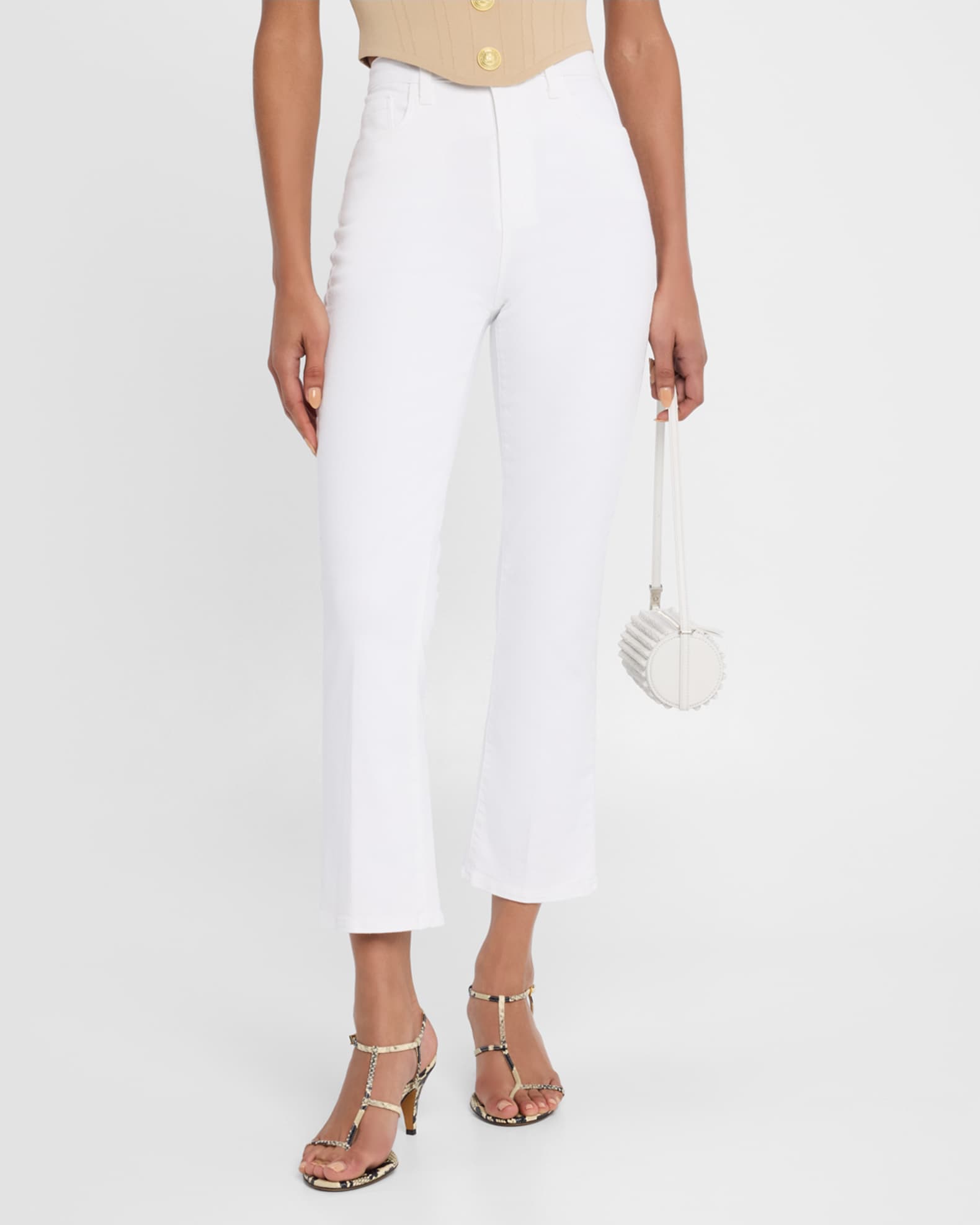 L'Agence Mira Ultra High-Rise Crop Micro Bootcut Jeans | Neiman Marcus