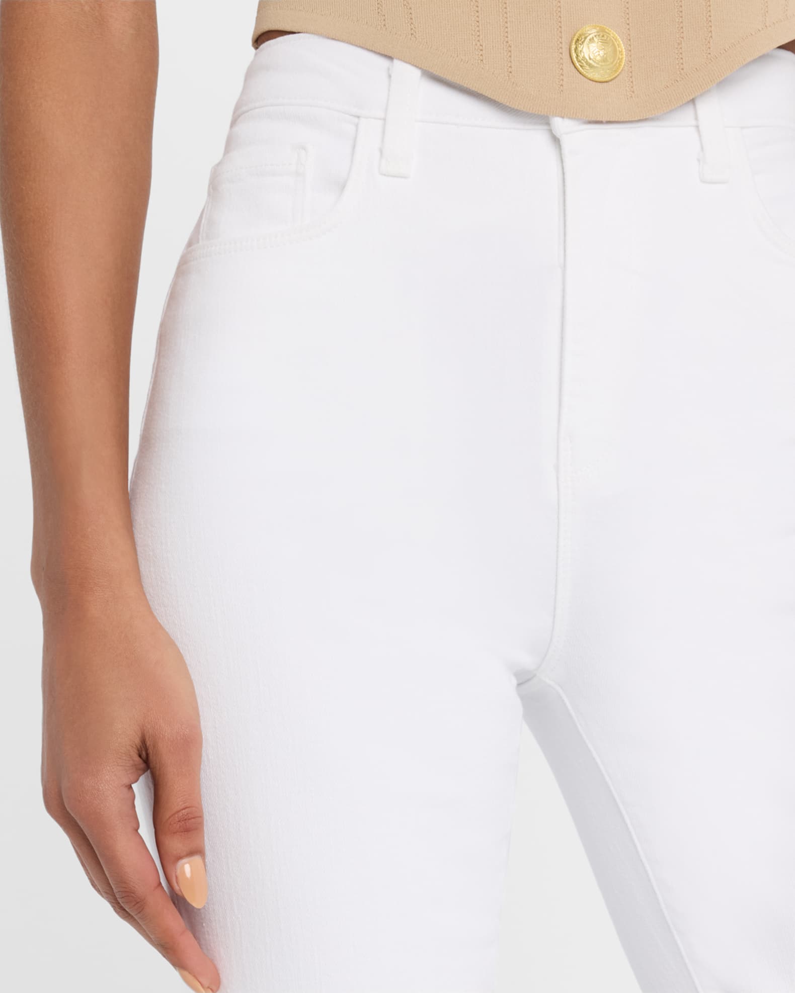 L'Agence Mira Ultra High-Rise Crop Micro Bootcut Jeans | Neiman Marcus