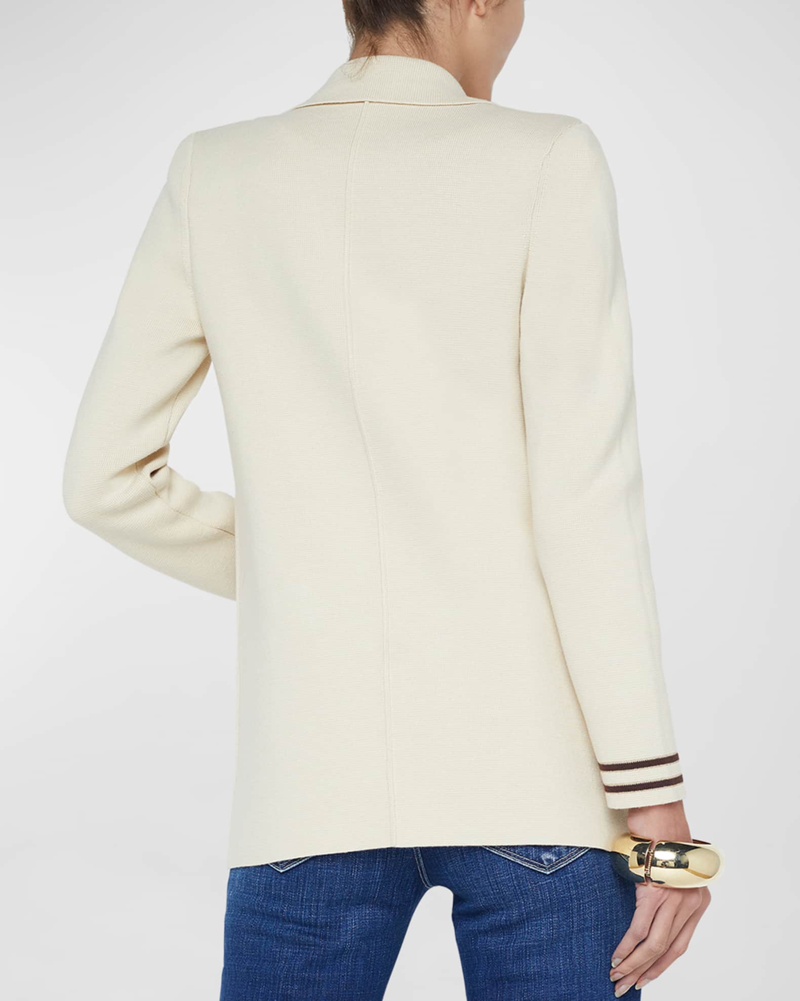 L'Agence Eileen Knit Boyfriend Blazer | Neiman Marcus