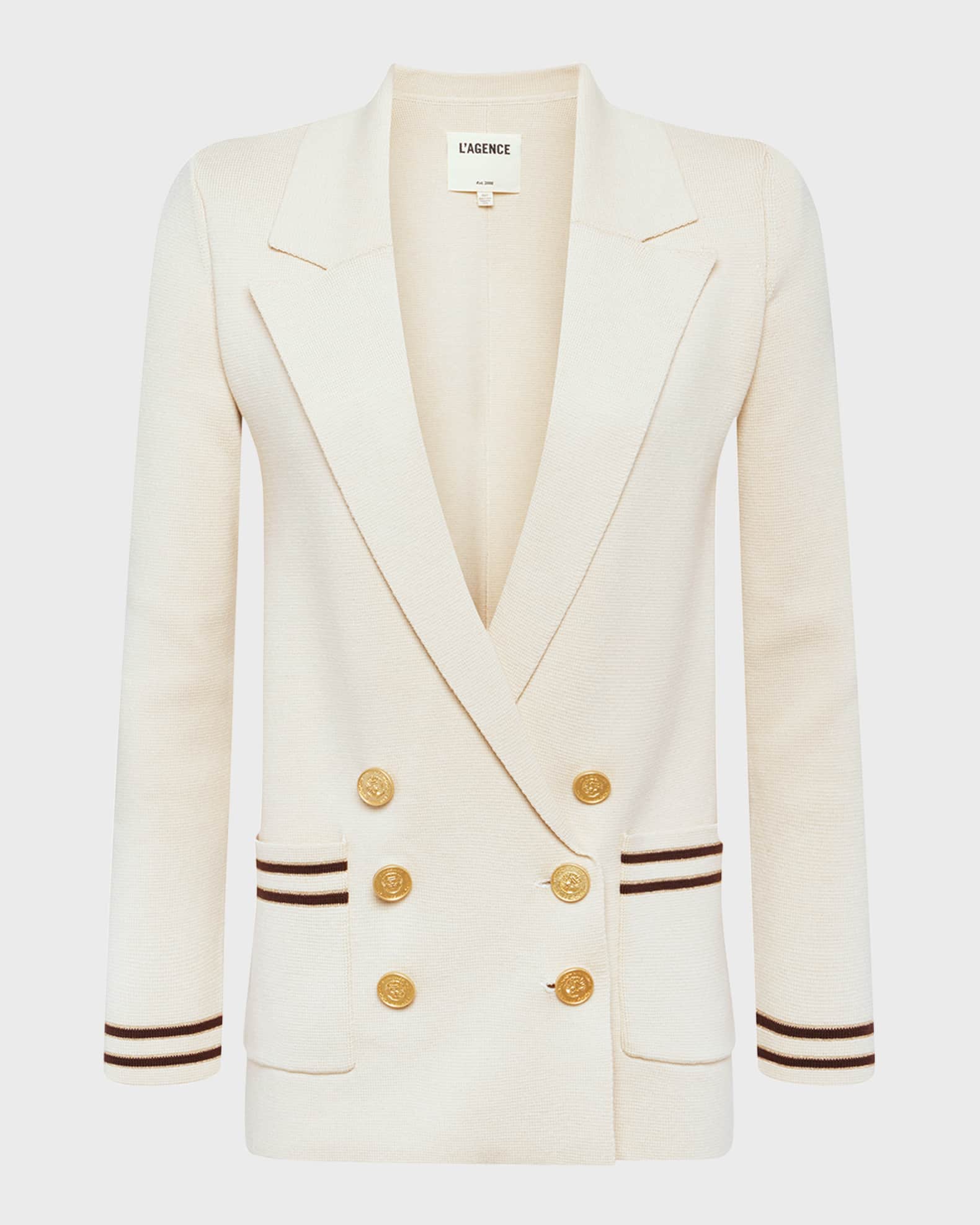 L'Agence Eileen Knit Boyfriend Blazer | Neiman Marcus