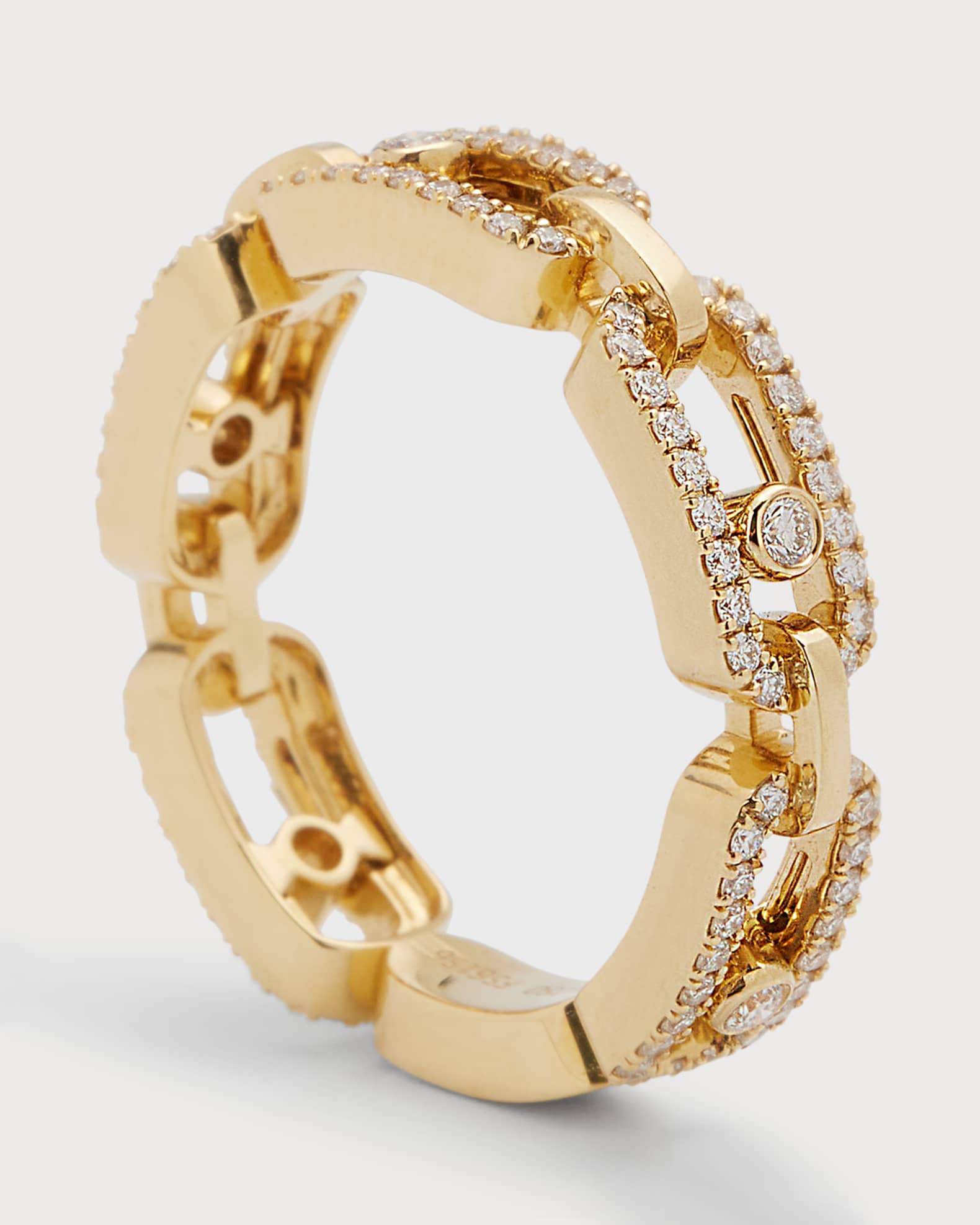Messika MOVE UNO 18K YELLOW GOLD DIAMOND PAVE RING | Neiman Marcus