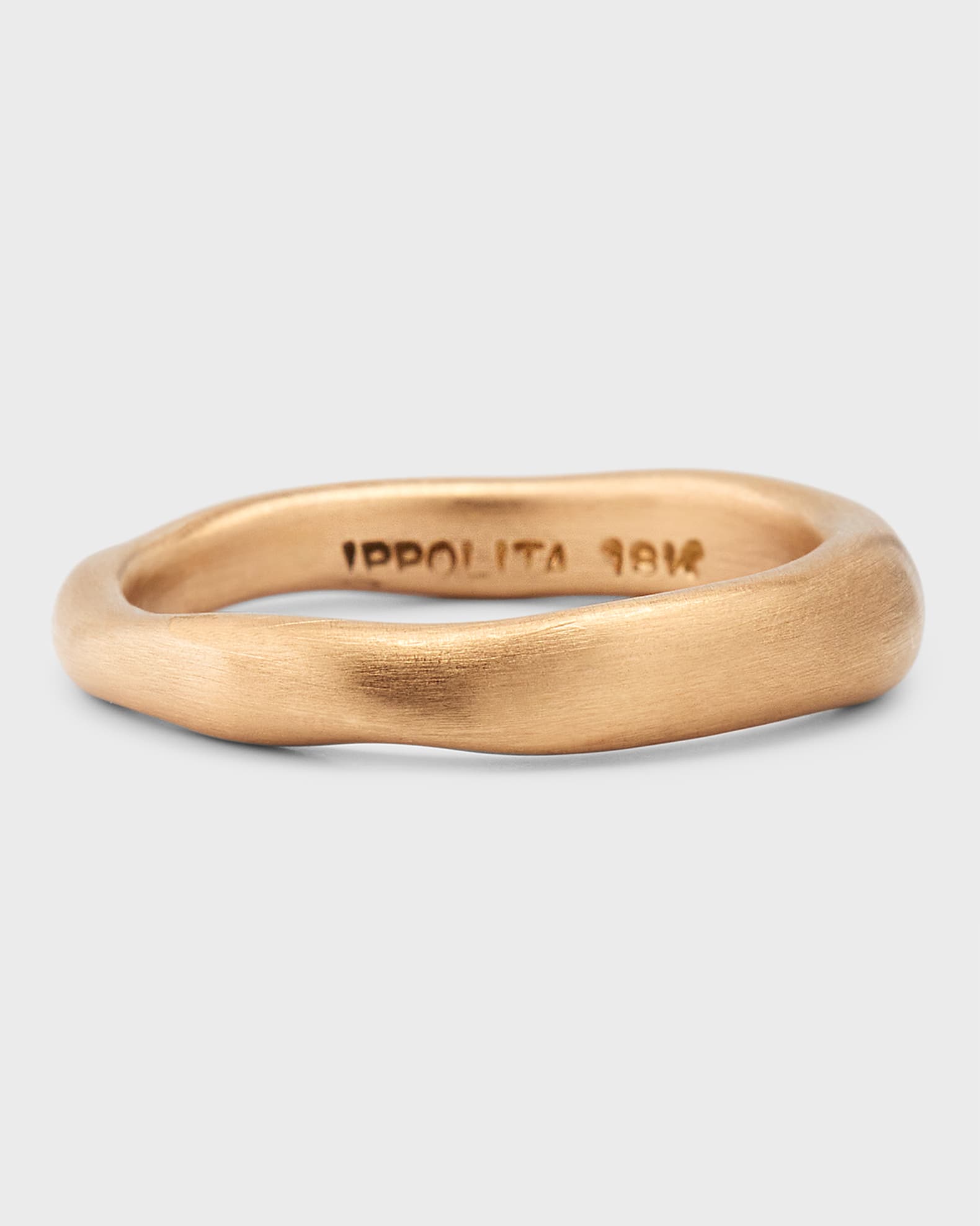 Ippolita 18K Rose Gold Squiggle Band Ring | Neiman Marcus