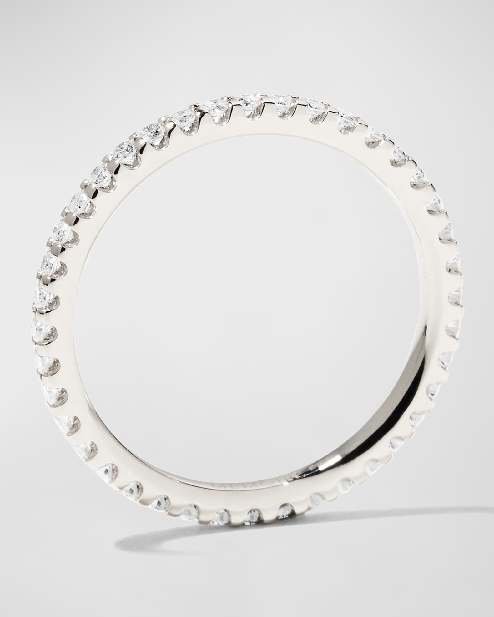 Memoire Platinum Round Diamond Eternity Ring, Size 6.5, 0.46-0.55tcw ...