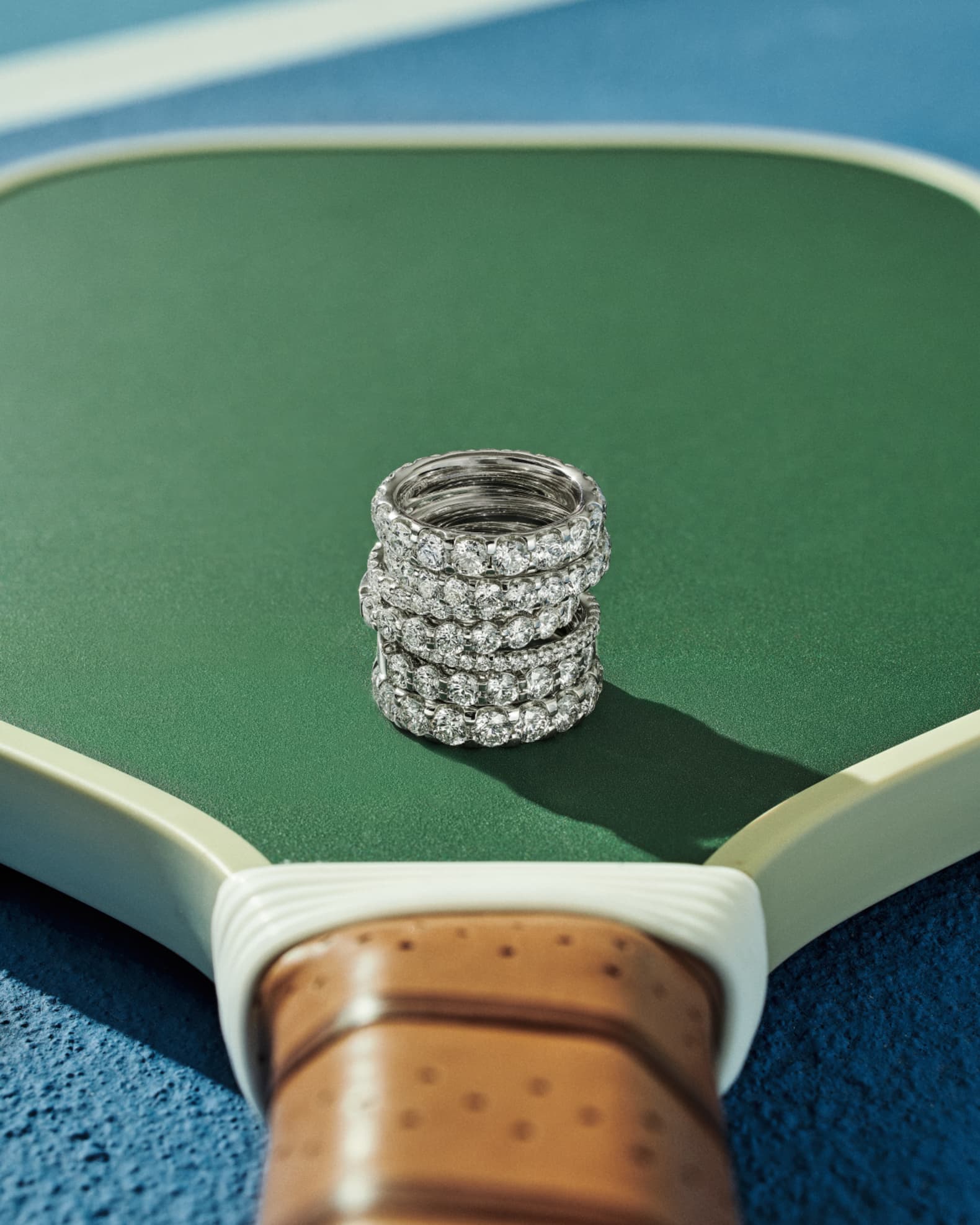 Memoire Platinum Round Diamond Eternity Ring, Size 6.5, 0.46-0.55tcw ...