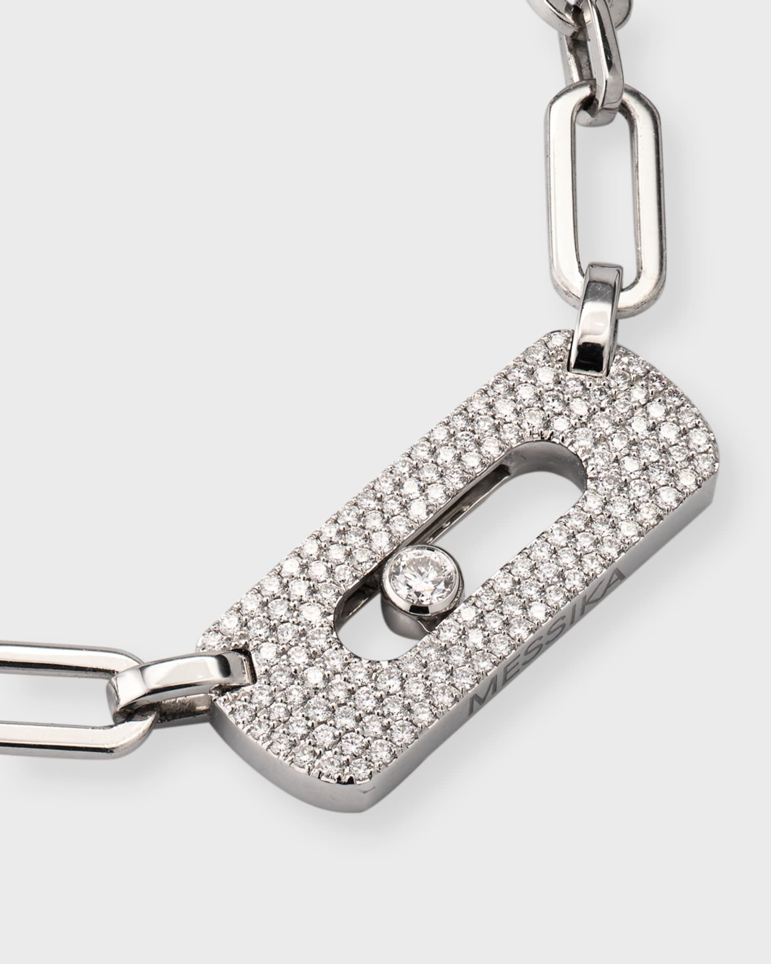 Messika My Move 18K White Gold Diamond Necklace | Neiman Marcus