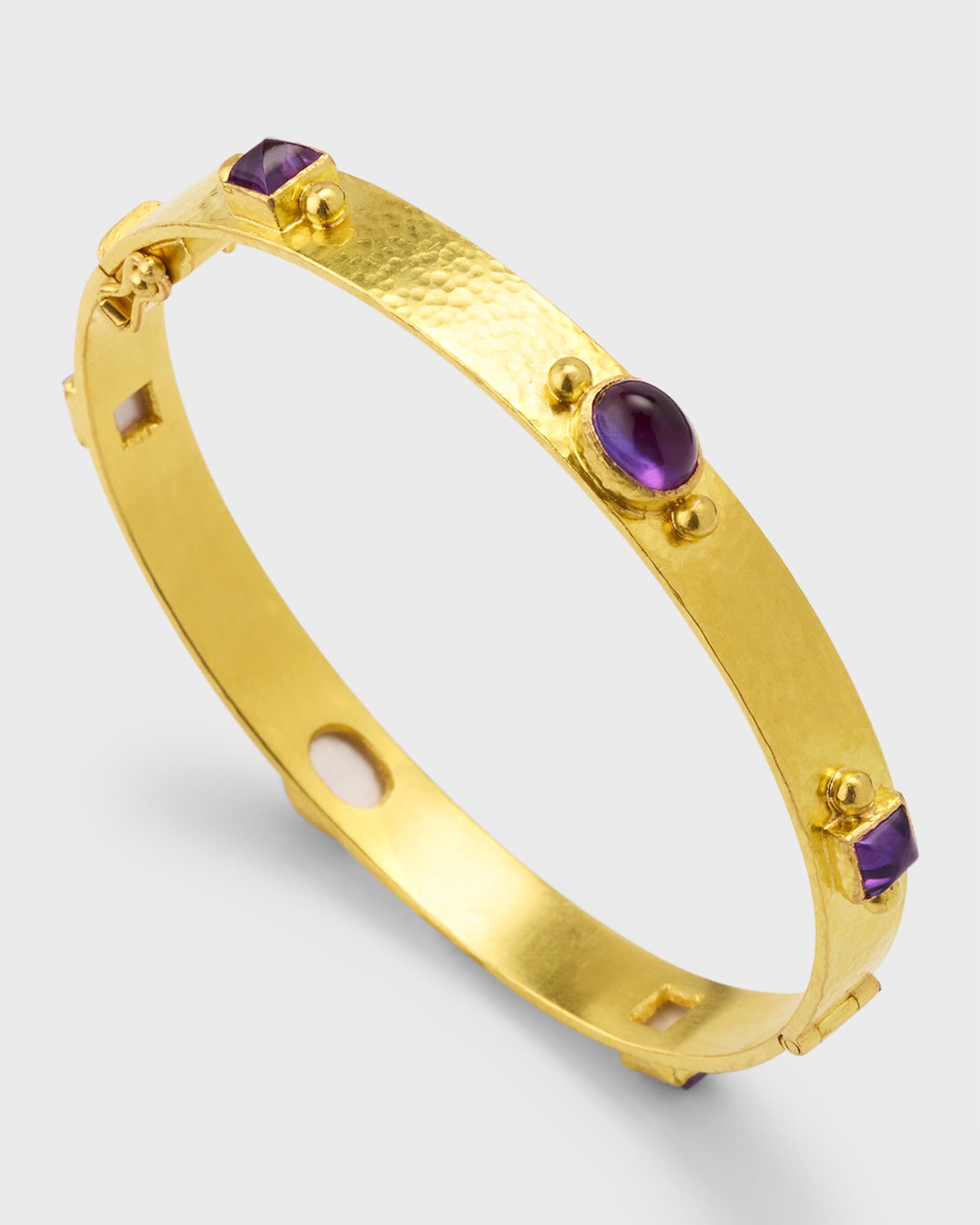 Elizabeth Locke 19K Yellow Gold Flat Ribbon Roberta Bangle with ...