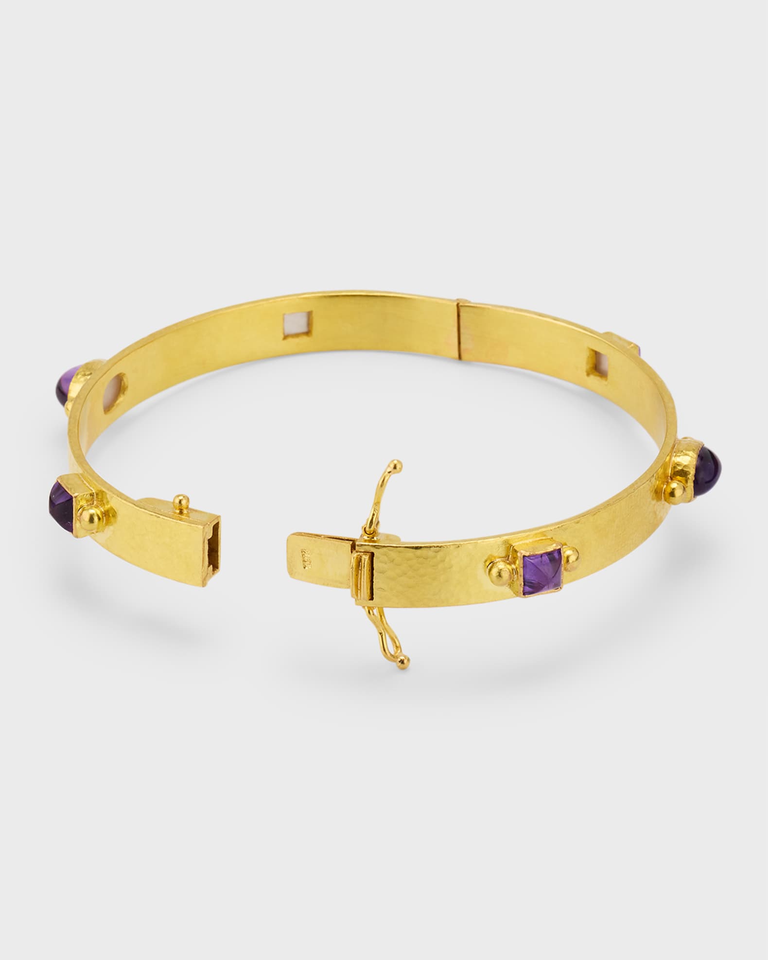 Elizabeth Locke 19K Yellow Gold Flat Ribbon Roberta Bangle with ...