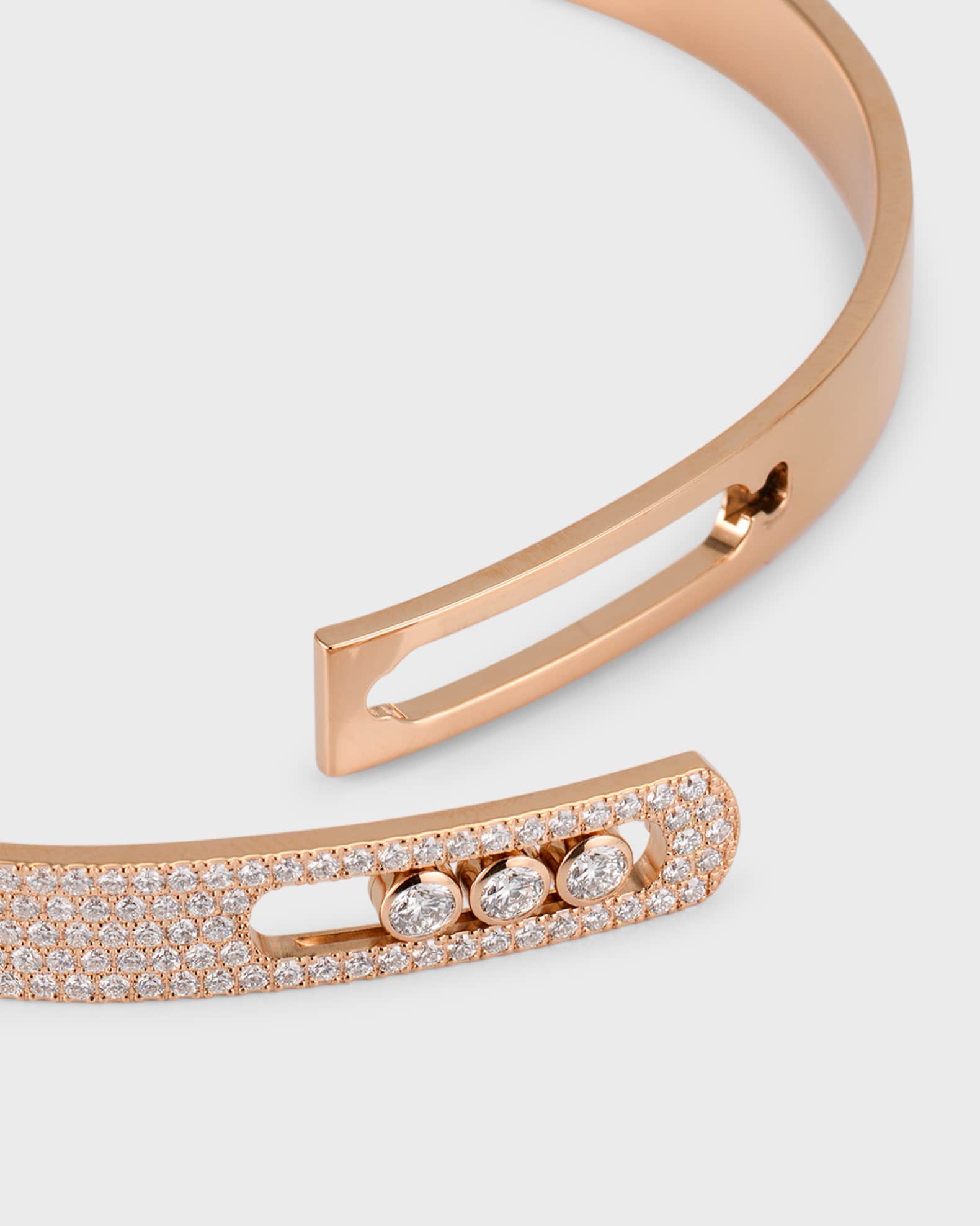 Messika MOVE NOA 18K ROSE GOLD DIAMOND BANGLE BRACELET | Neiman Marcus