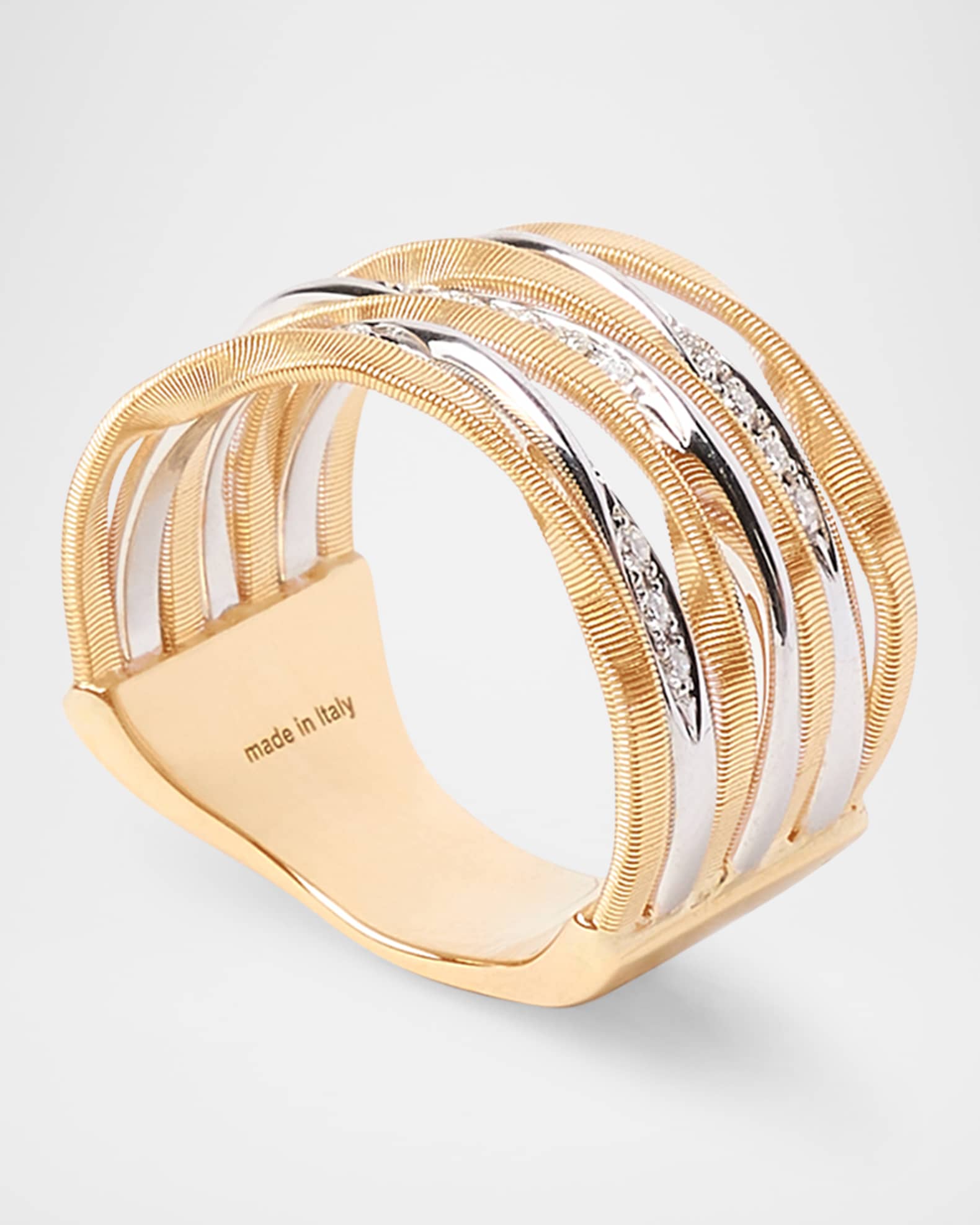 Marco Bicego 18K Yellow Gold Marrakech Onde 7-Strand Coil Ring With ...