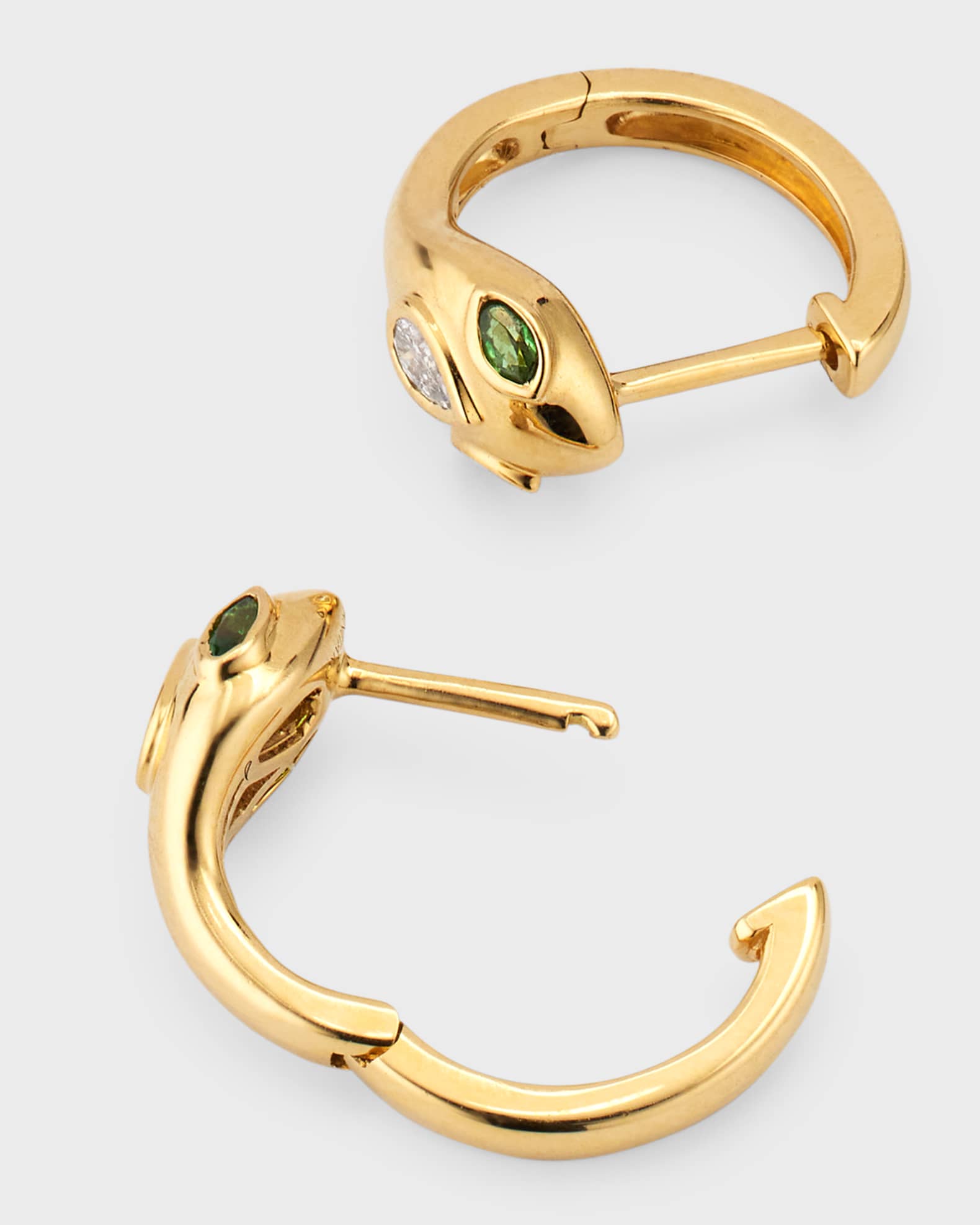 Anita Ko 18K Yellow Gold Snake Huggie Earrings | Neiman Marcus