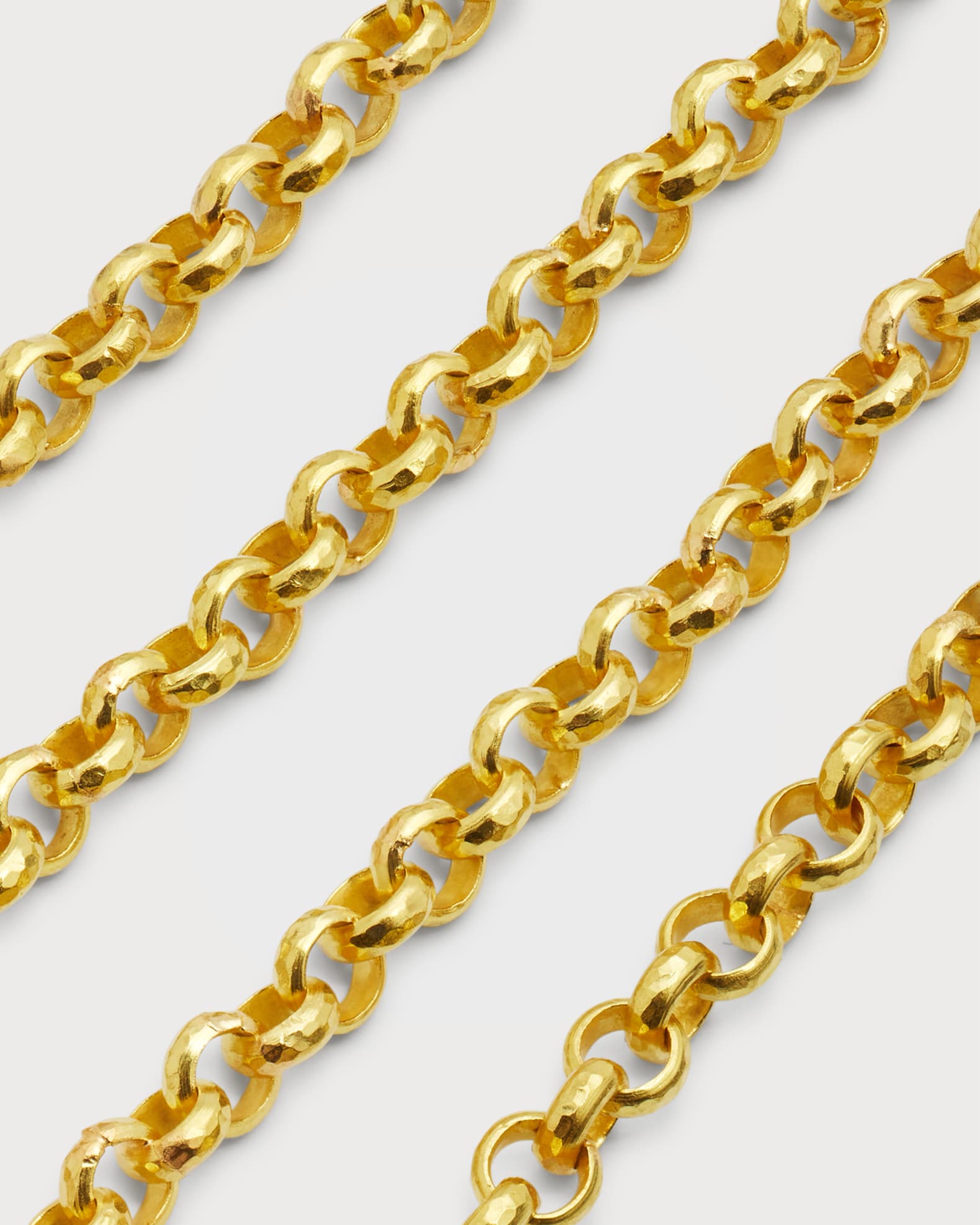 Elizabeth Locke 19K Tiny Link Necklace, 21"L | Neiman Marcus