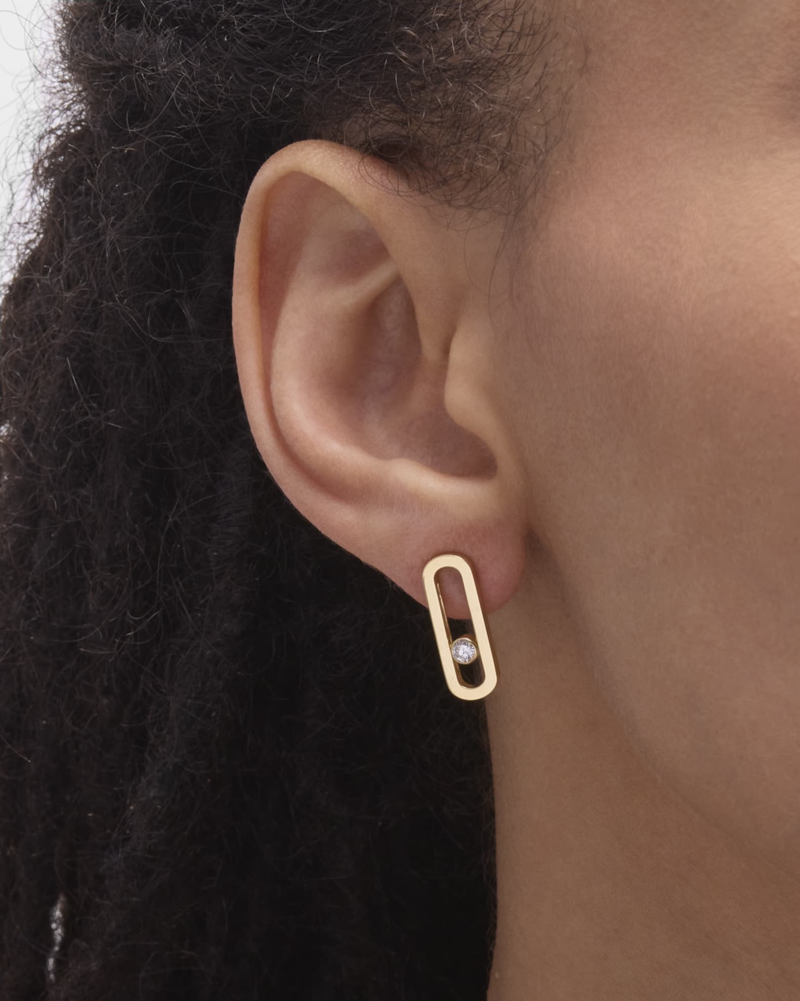 Messika Move Uno 18K Yellow Gold Diamond Earrings | Neiman Marcus