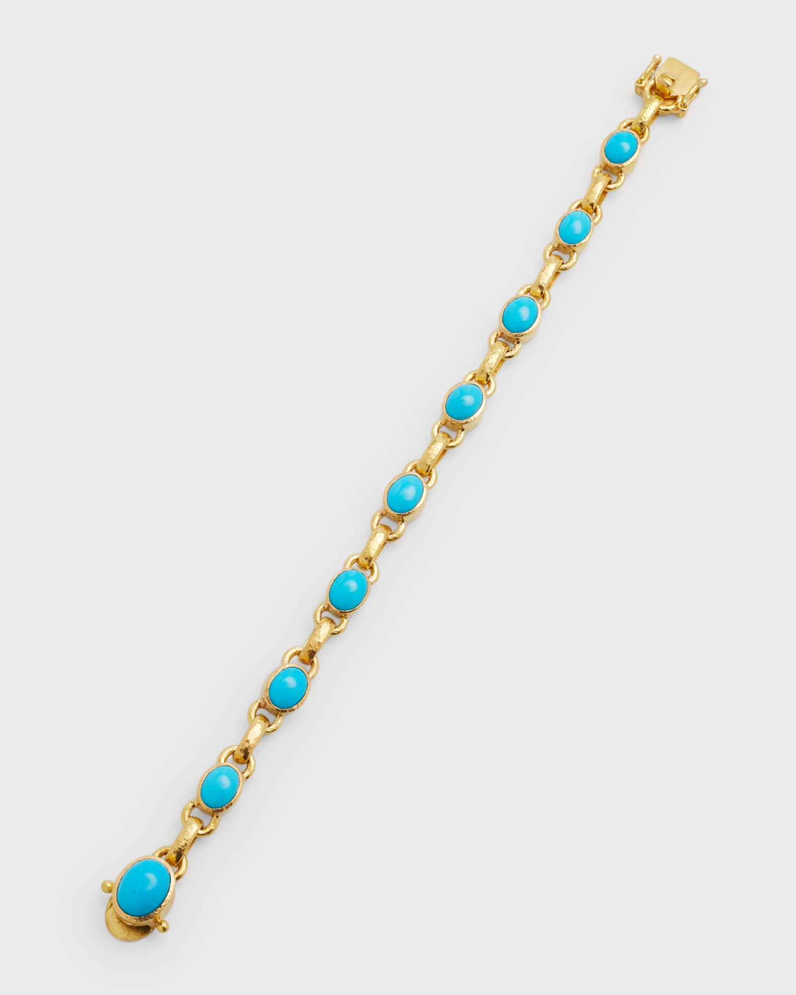 Elizabeth Locke 19k Sleeping Beauty Turquoise-Link Bracelet | Neiman Marcus