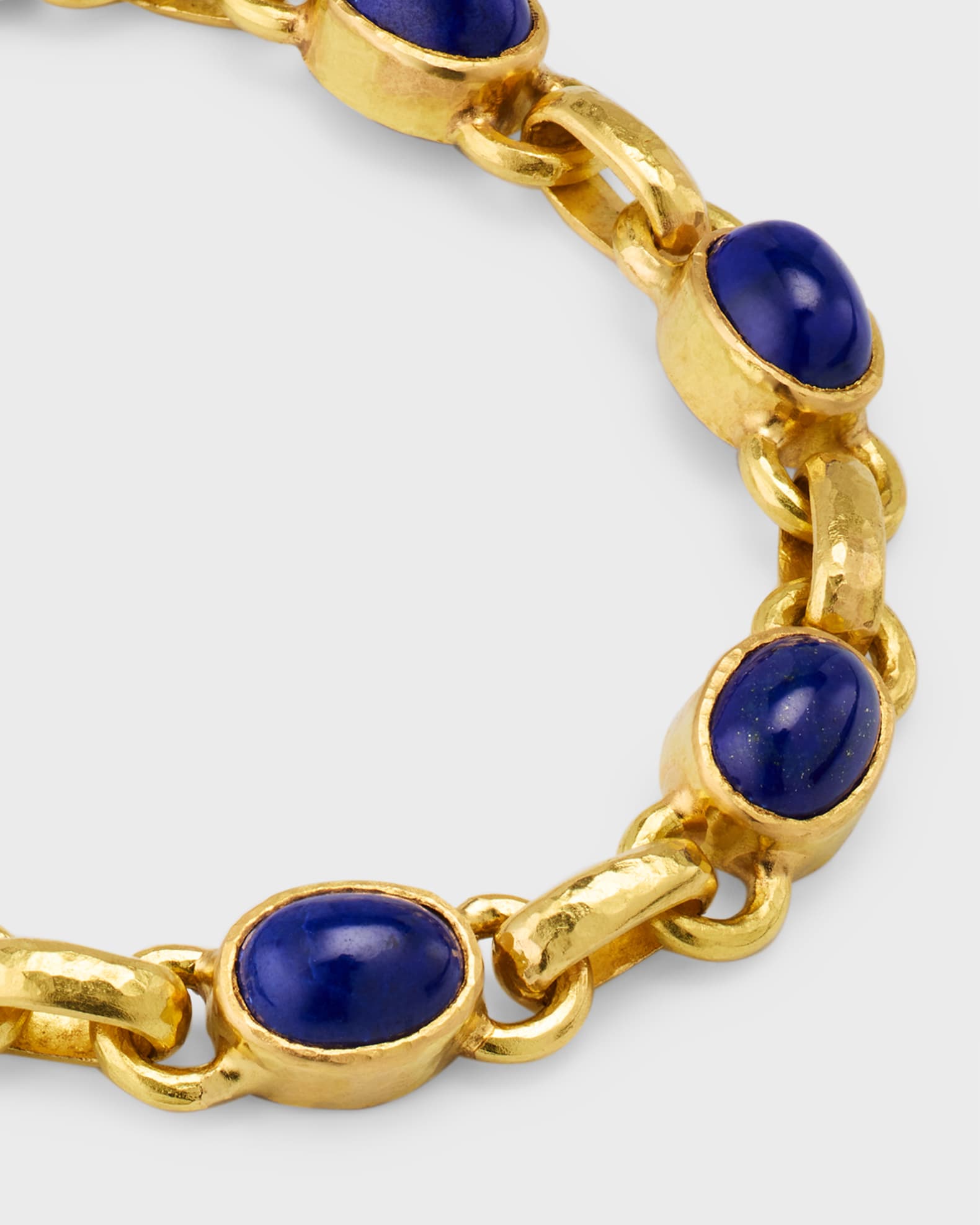 Elizabeth Locke 19k Lapis Link Bracelet | Neiman Marcus