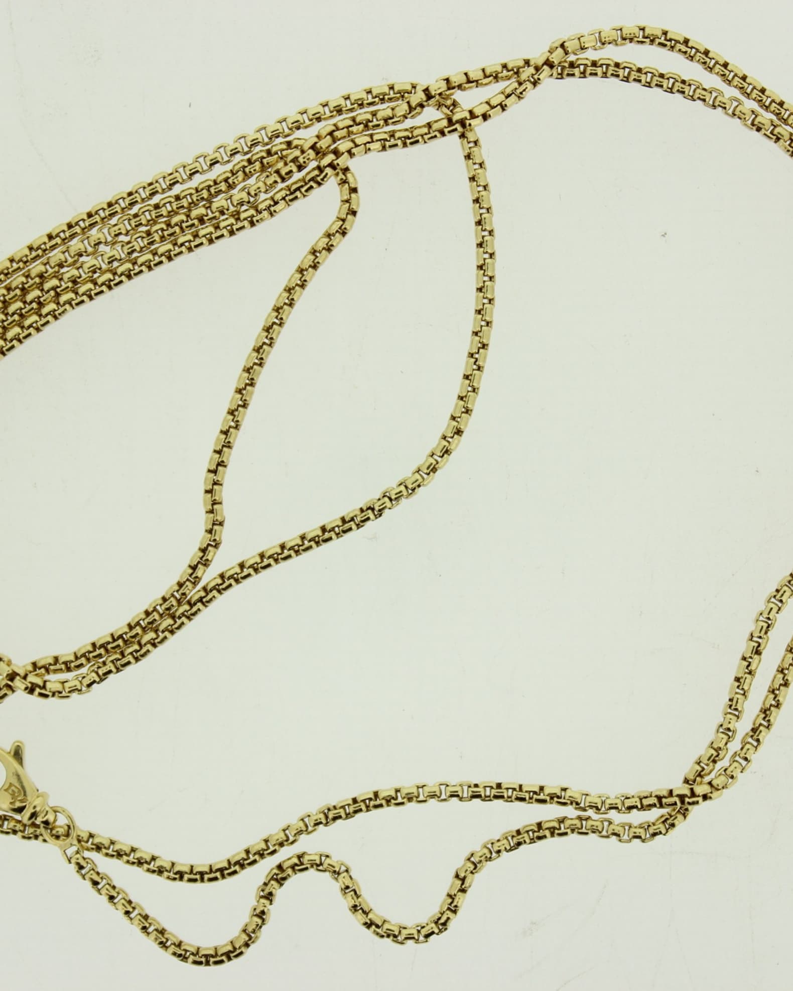 David Yurman Baby Box Chain Necklace in 18K Gold | Neiman Marcus