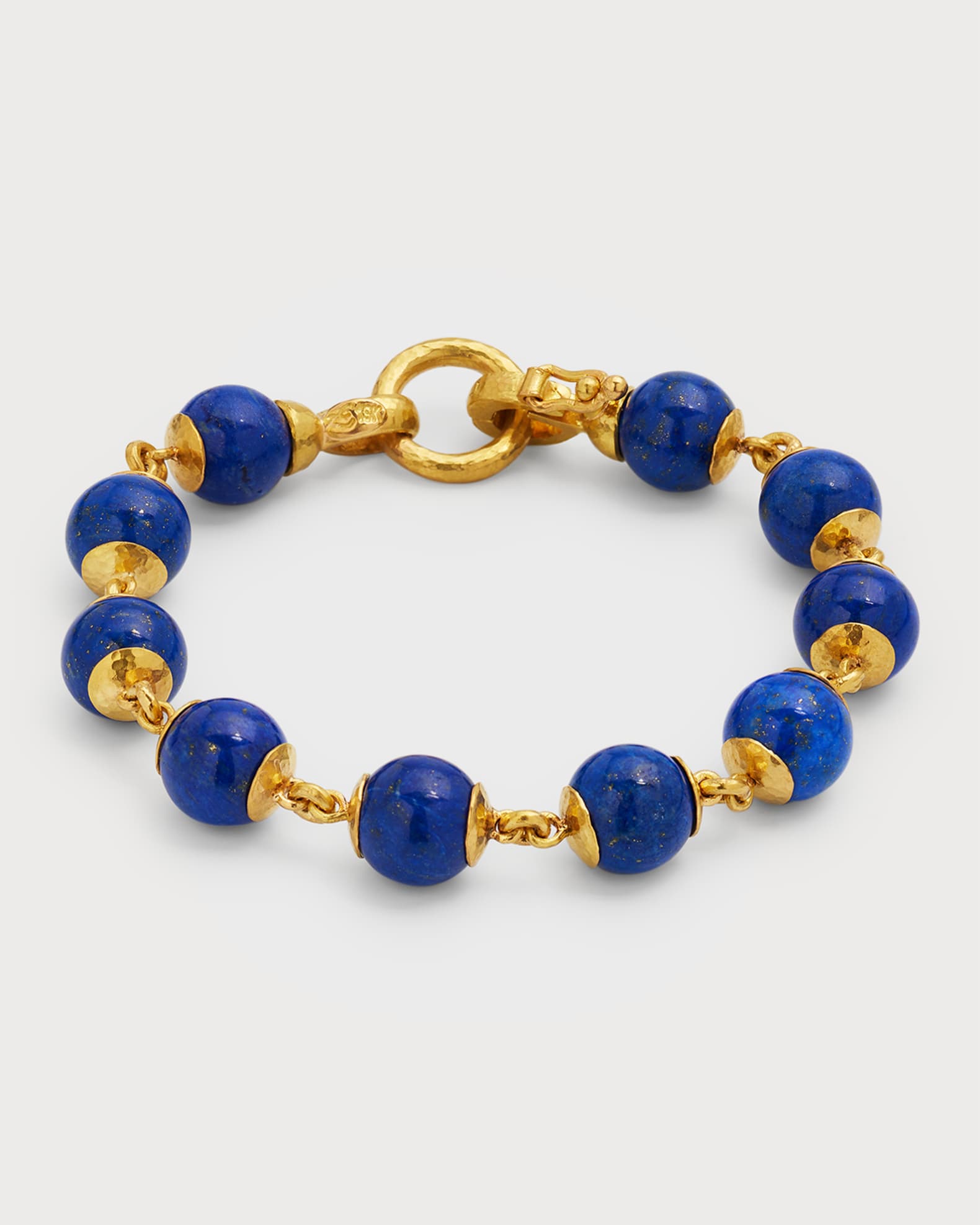 Elizabeth Locke 19K Lapis Bead Bracelet | Neiman Marcus