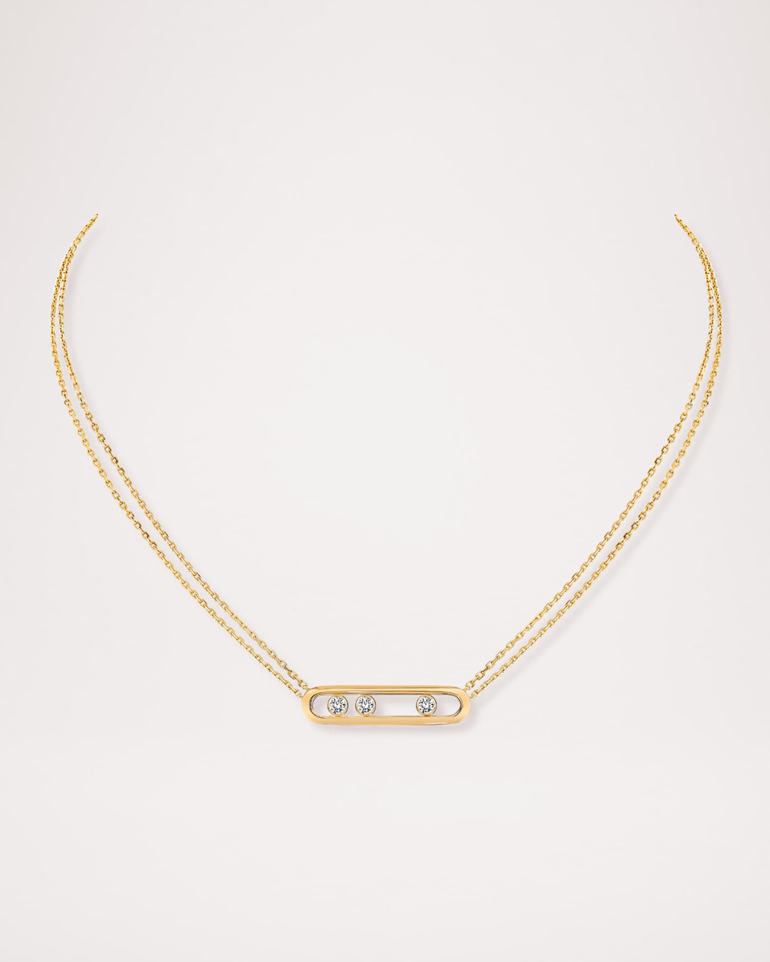 Messika Move 18K Rose Gold Diamond Necklace | Neiman Marcus