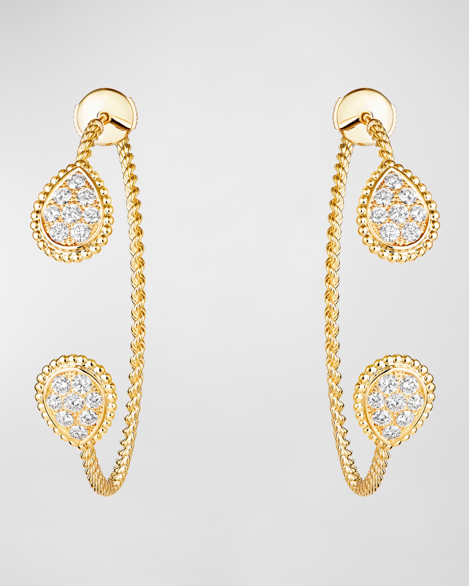 Boucheron Serpent Boheme 18K Yellow Gold Diamond Hoop Earrings | Neiman ...