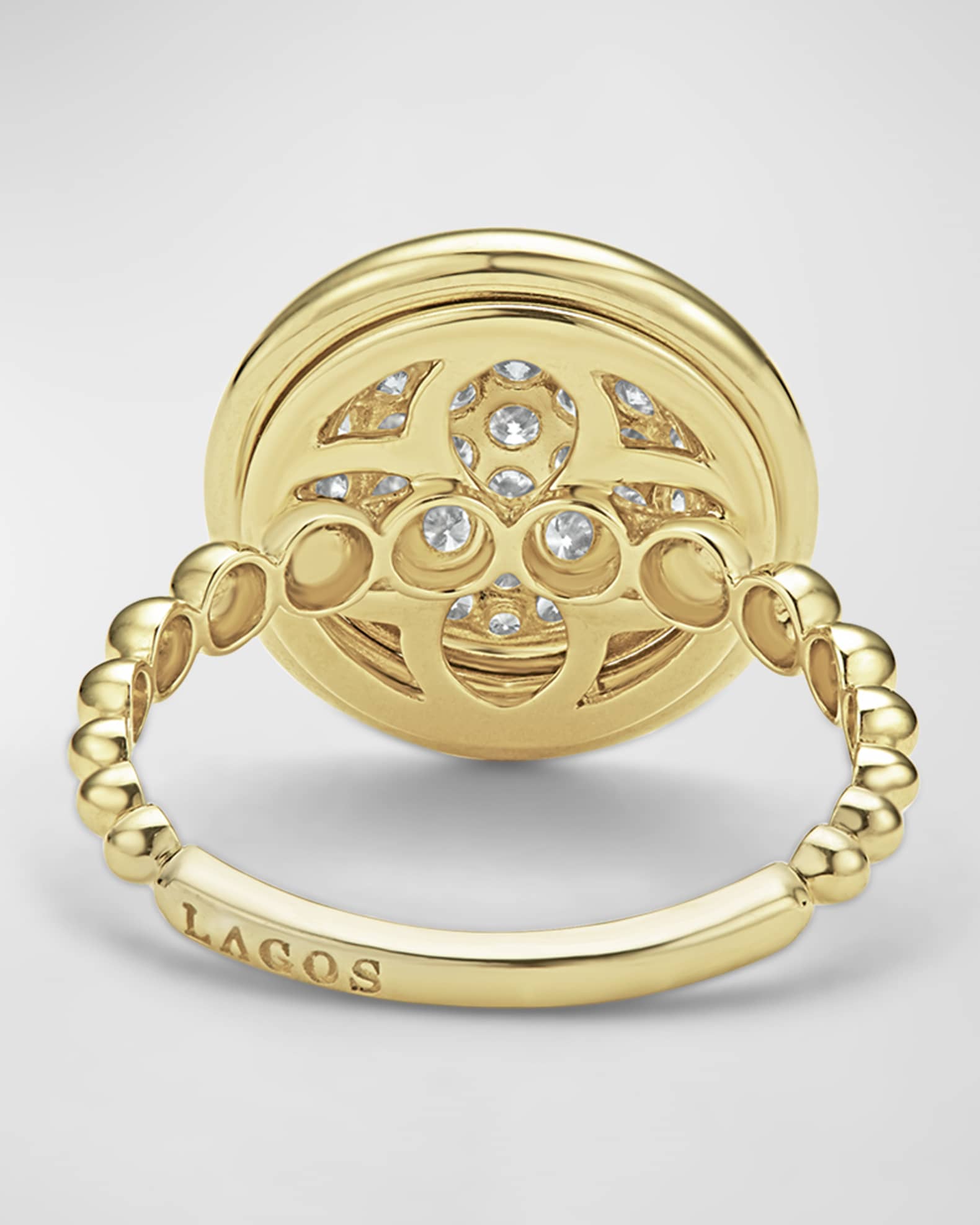 LAGOS 18K Gold Pave Diamond Ring, Size 7 | Neiman Marcus