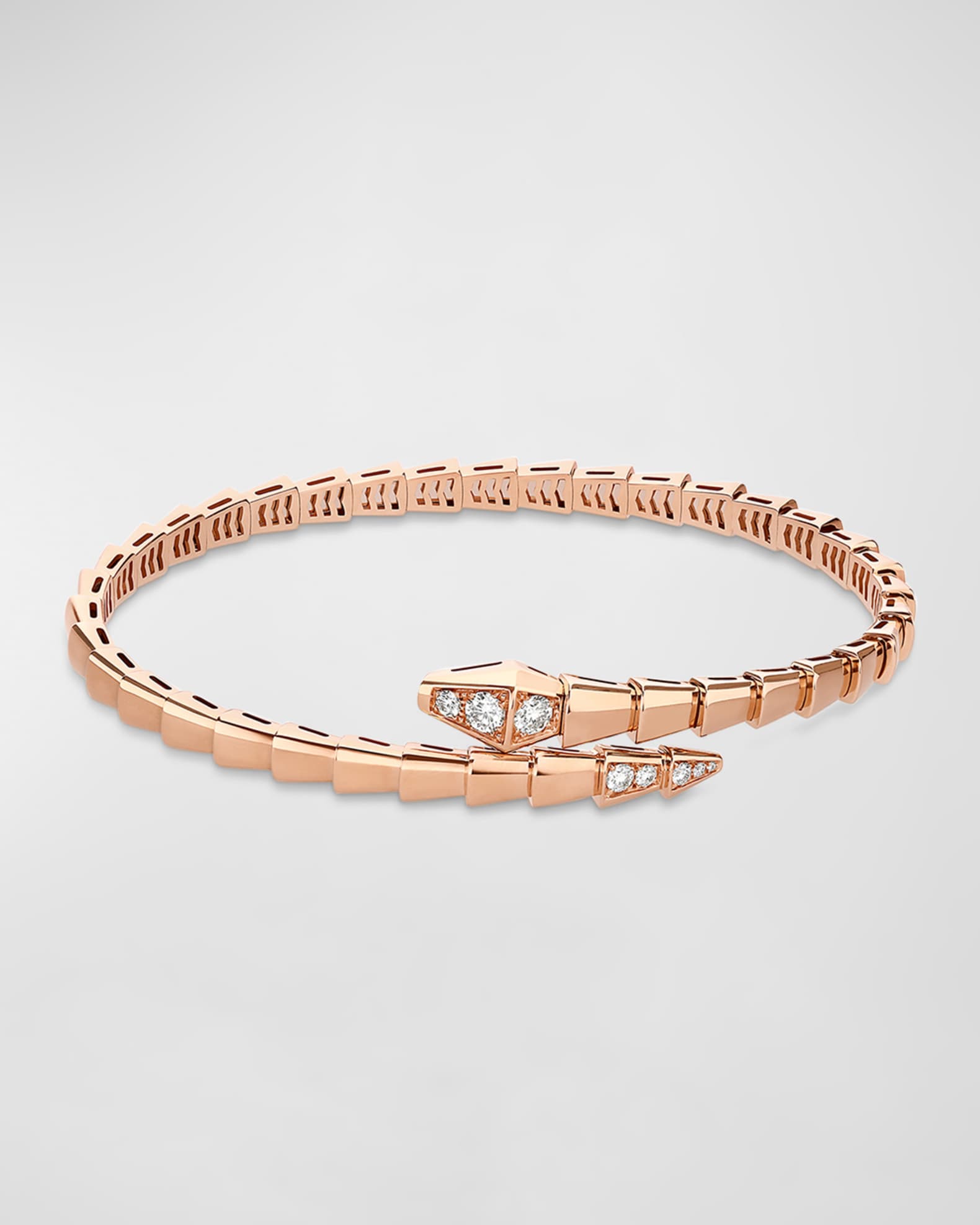 Serpenti Viper Diamond Bracelet in 18K Rose Gold | Neiman Marcus