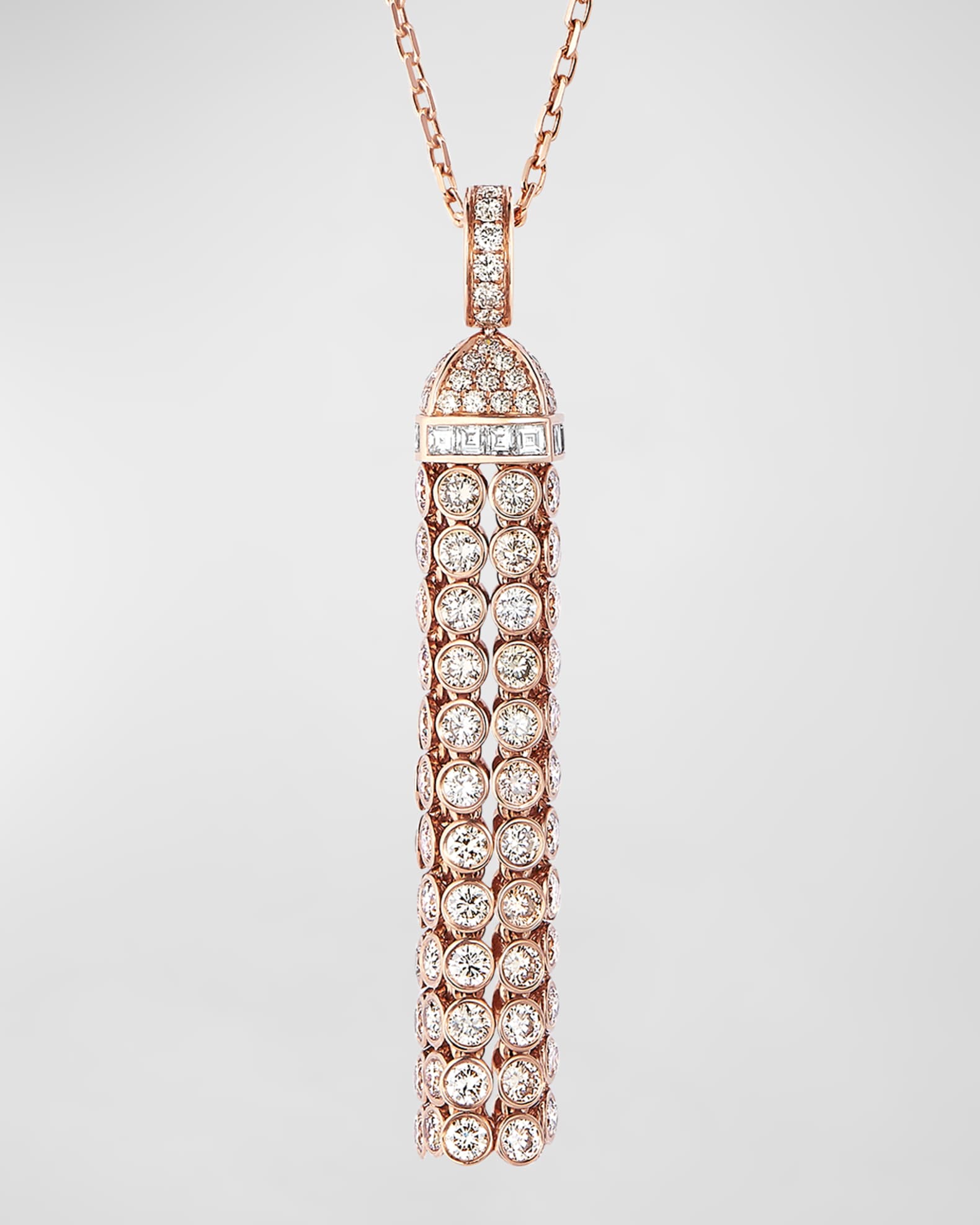 Boucheron Pompon Diamond Pendant Necklace in 18K Pink Gold | Neiman Marcus