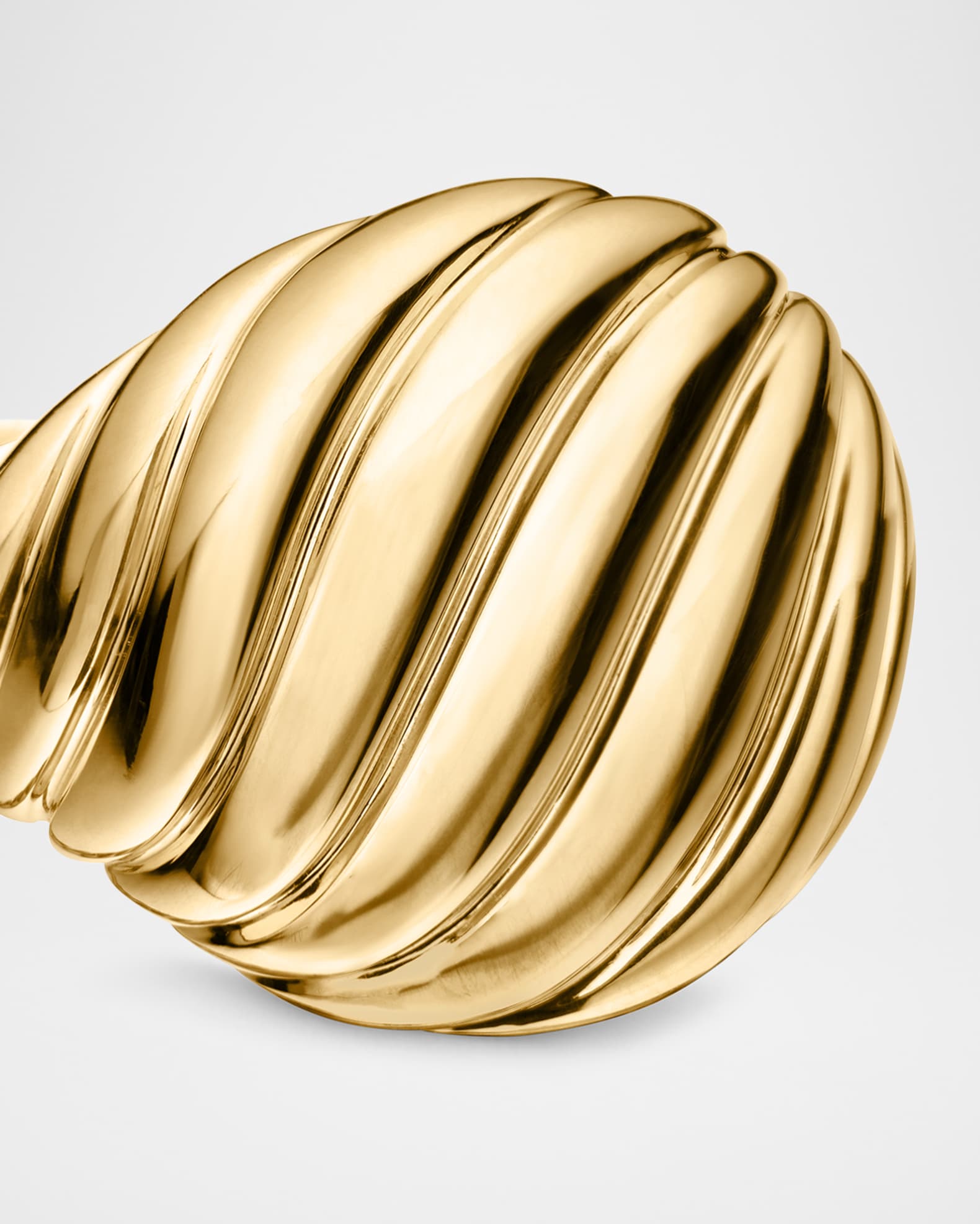 David Yurman Sculpted Cable Pinky Ring in 18K Gold, 13mm | Neiman Marcus