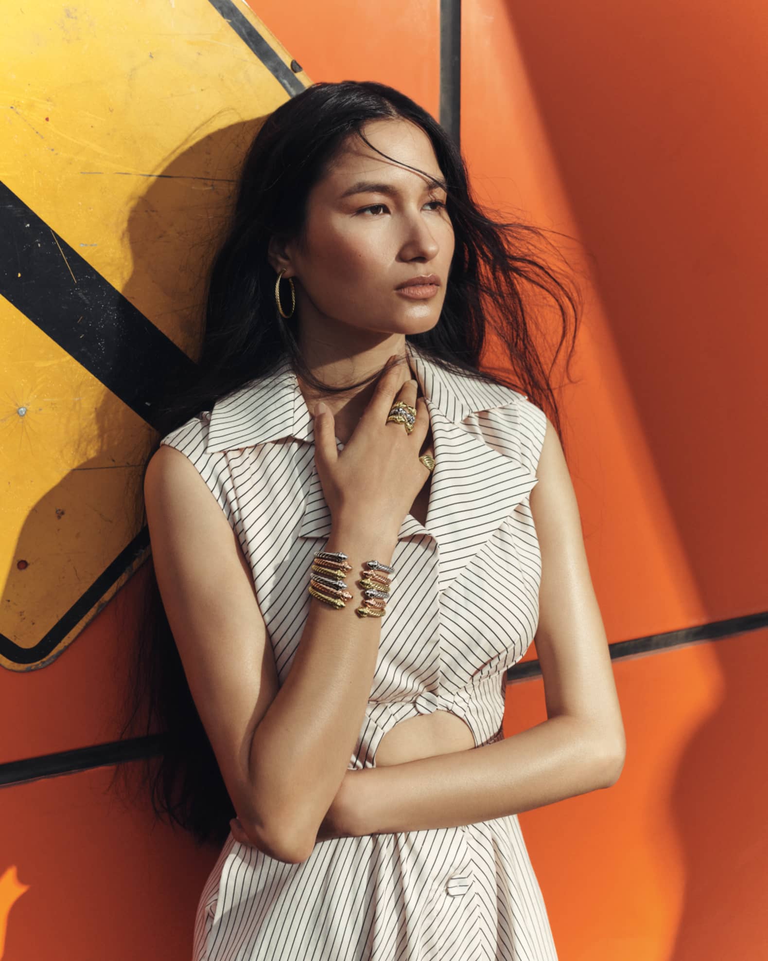 David Yurman Sculpted Cable Pinky Ring in 18K Gold, 13mm | Neiman Marcus