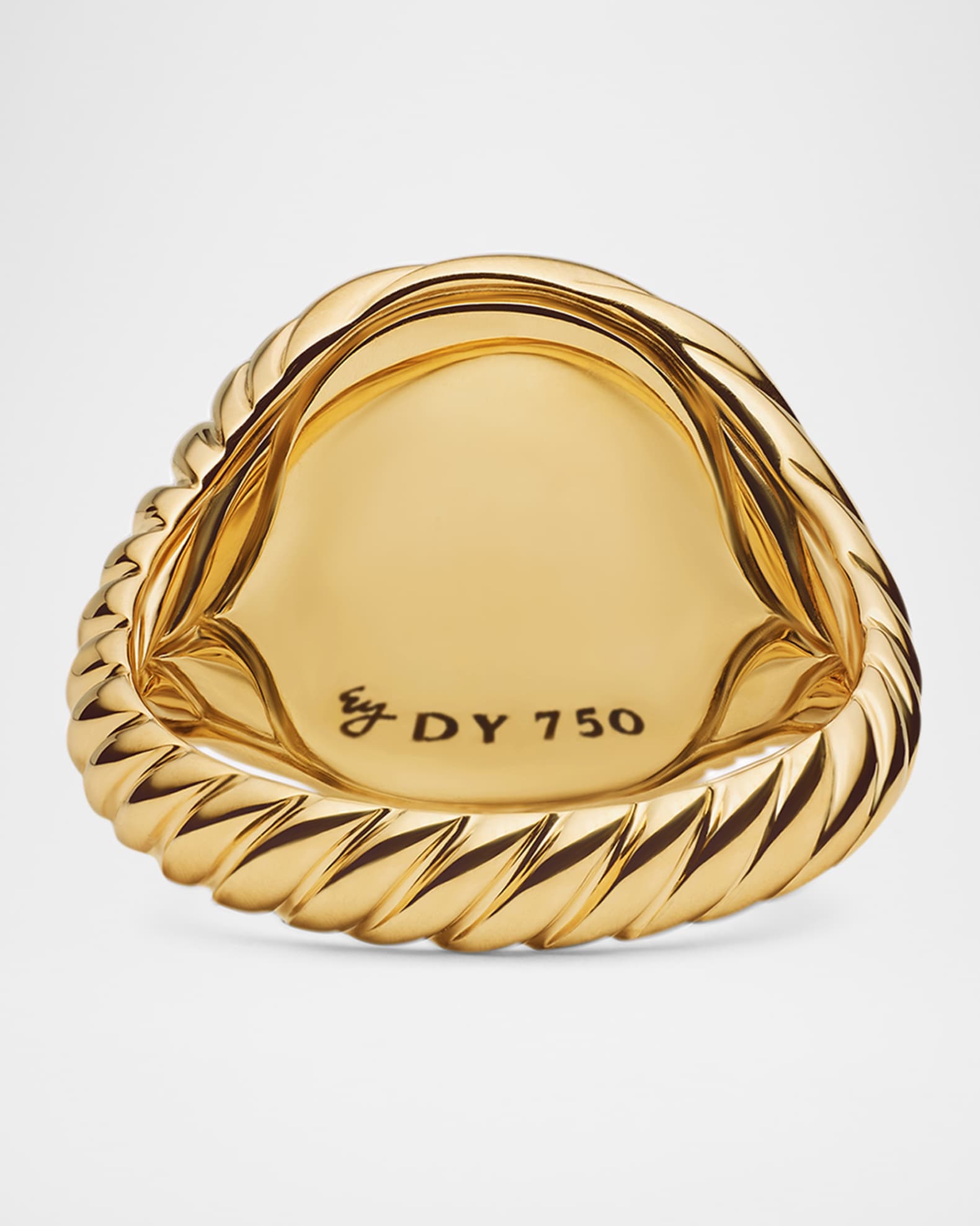 David Yurman Sculpted Cable Pinky Ring in 18K Gold, 13mm | Neiman Marcus