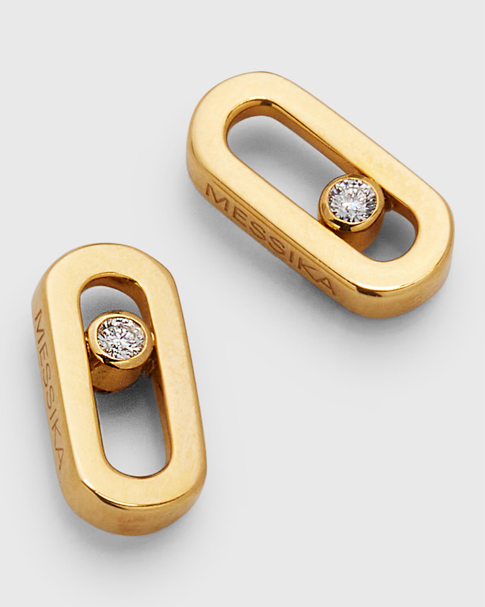 Messika Move Uno 18K Yellow Gold Stud Earrings | Neiman Marcus