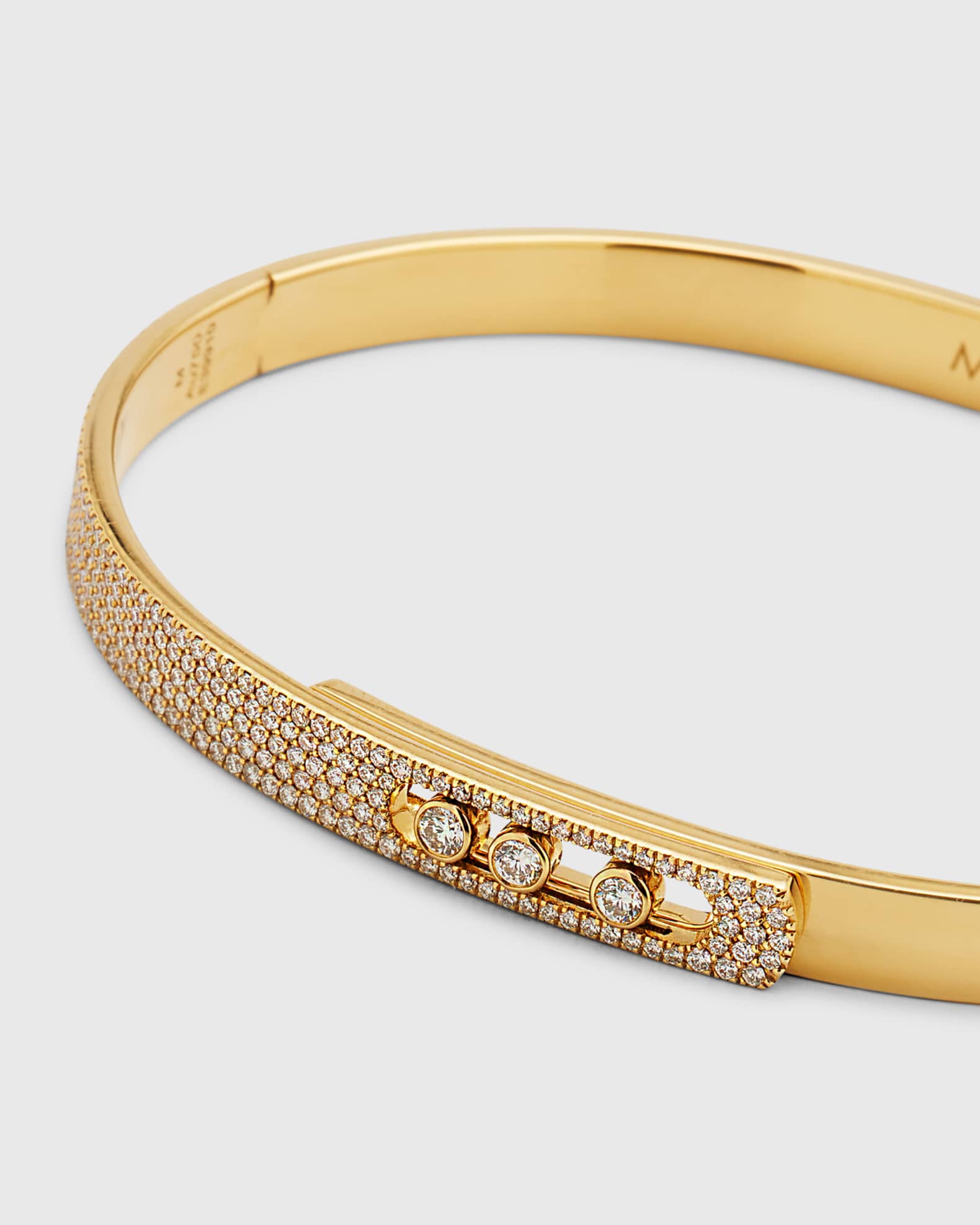 Messika MOVE NOA 18K YELLOW GOLD DIAMOND BANGLE | Neiman Marcus