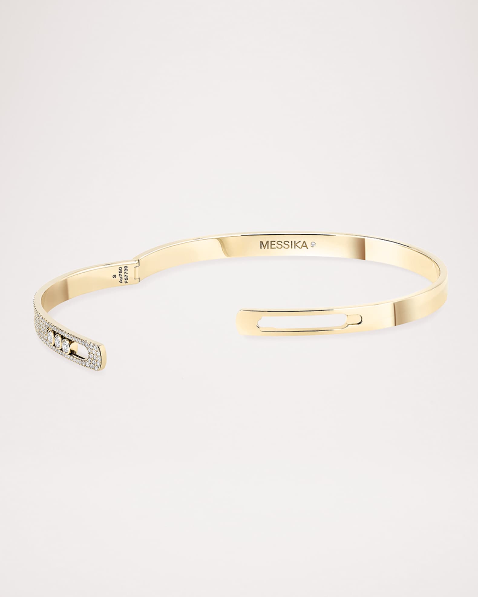 Messika MOVE NOA 18K YELLOW GOLD DIAMOND BANGLE | Neiman Marcus