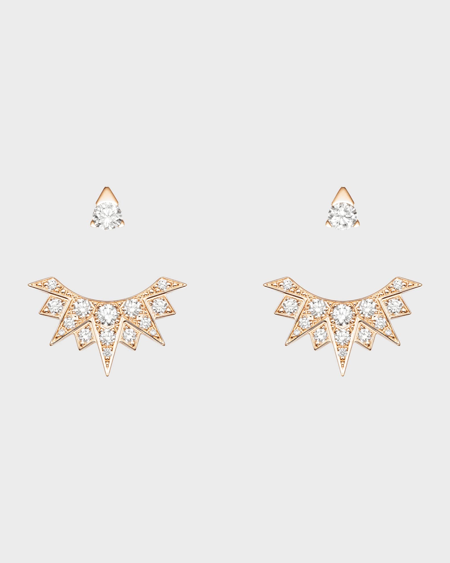 PIAGET Sunlight 18k Rose Gold Diamond Earring Jackets | Neiman Marcus