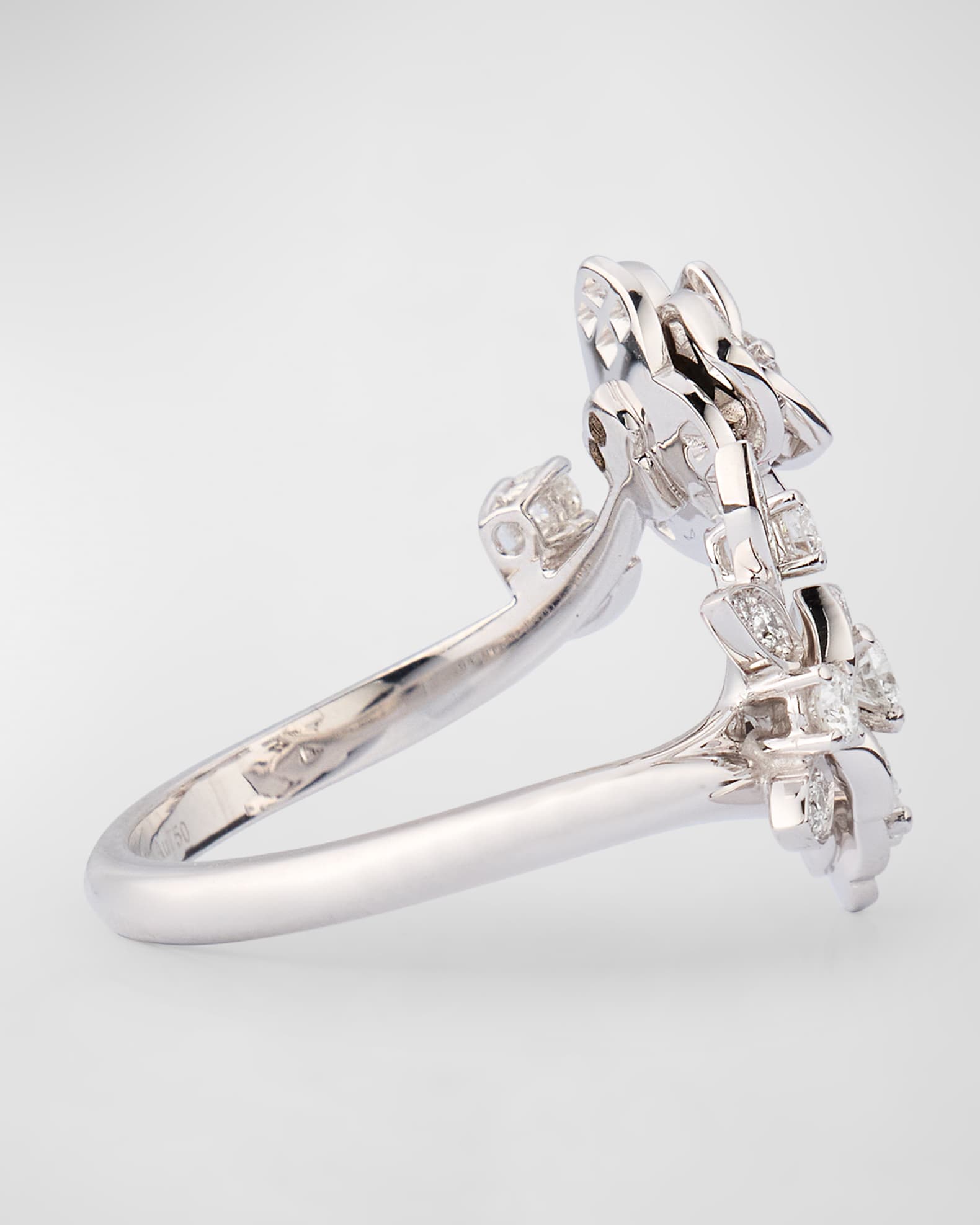 PIAGET Rose 18K White Gold Vine Ring with Diamonds | Neiman Marcus