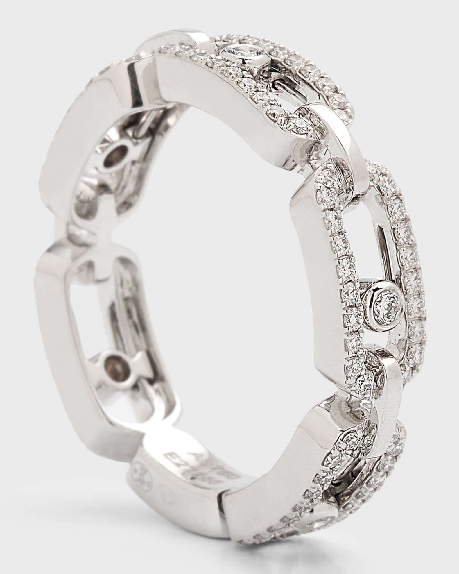 Messika MOVE UNO 18K WHITE GOLD DIAMOND PAVE RING | Neiman Marcus